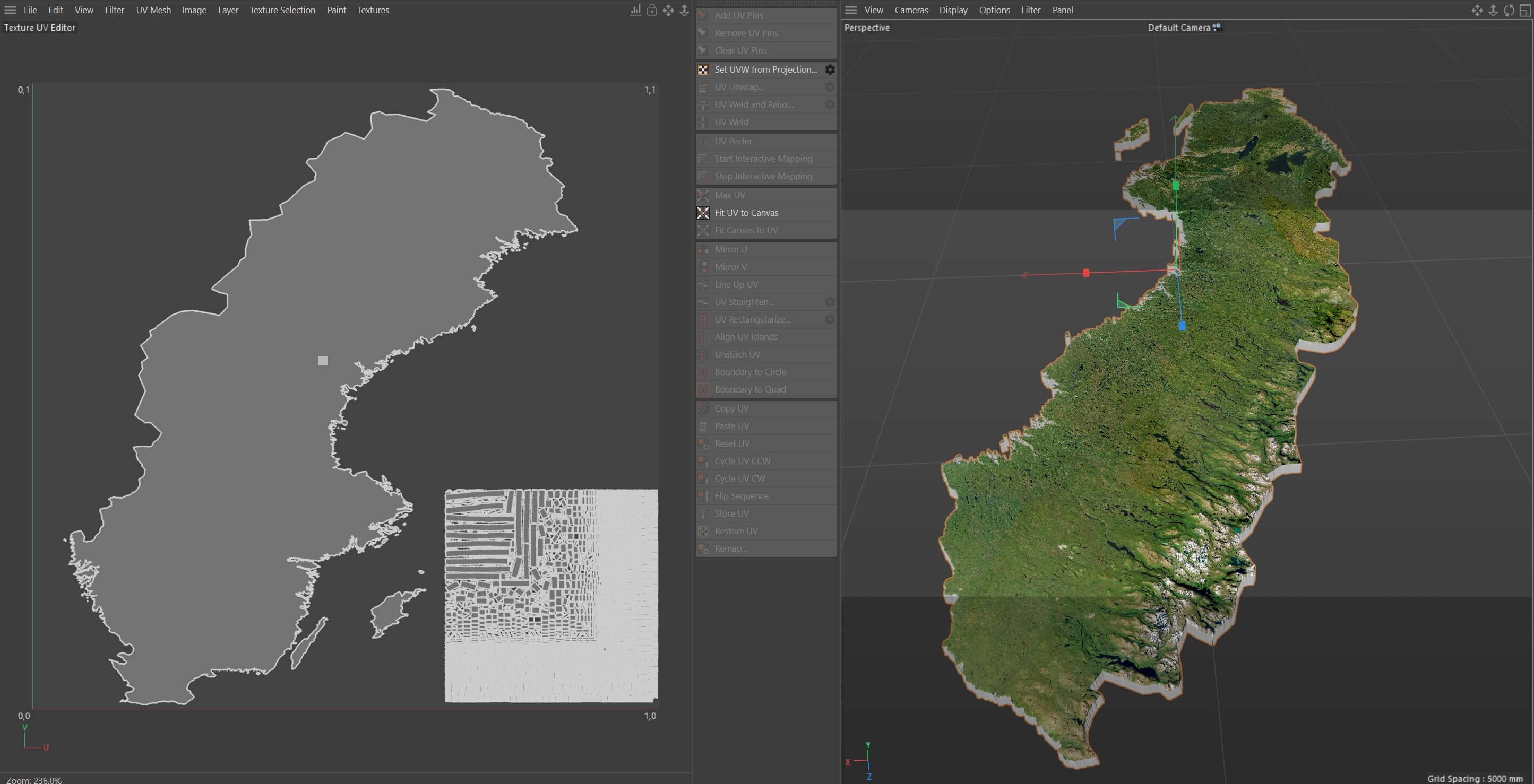 Sweden Sverige Terrain Map - 3D Model by 3dstudio