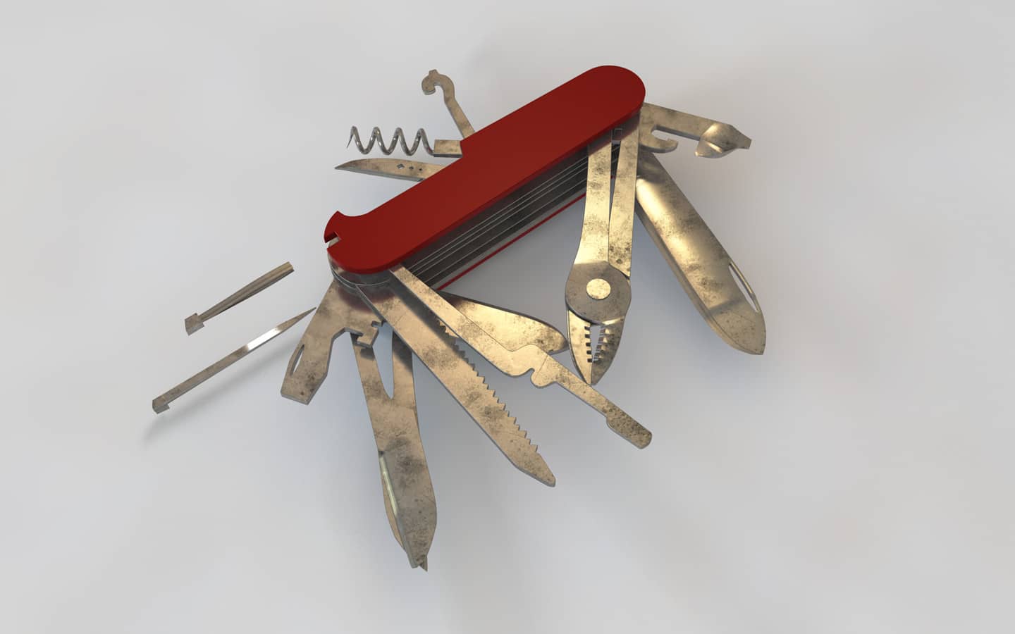 Swiss Army Knife - 3D Model by 3dstudio