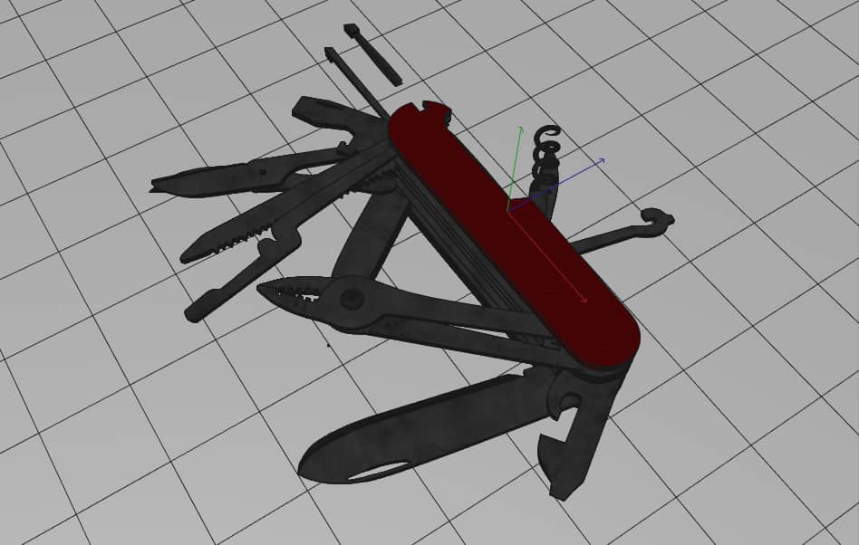 Swiss Army Knife - 3D Model by 3dstudio