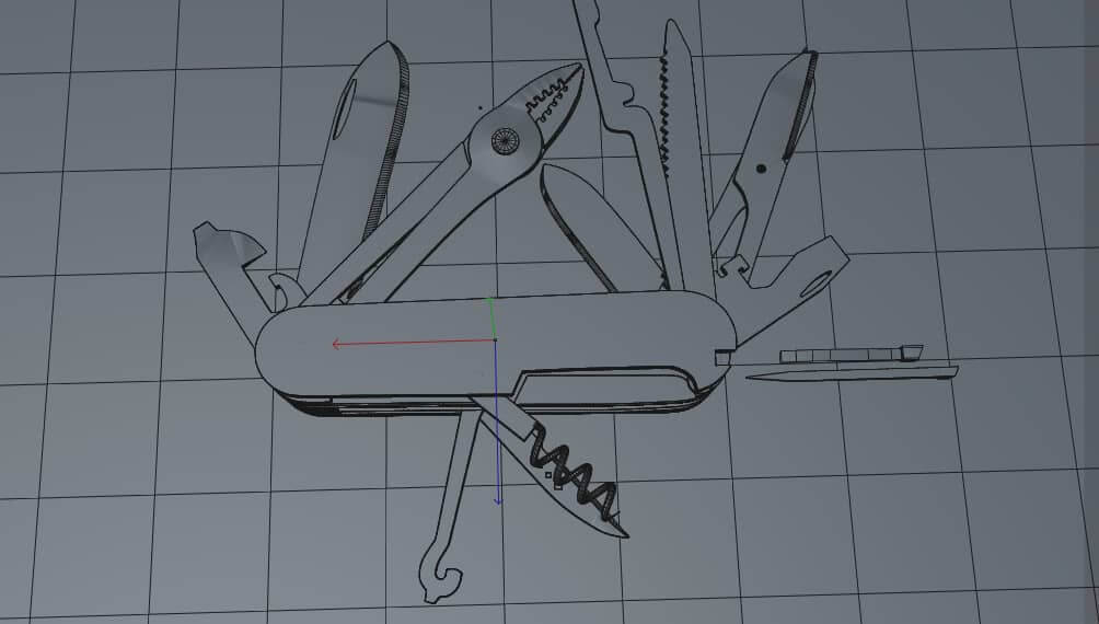 Swiss Army Knife - 3D Model by 3dstudio