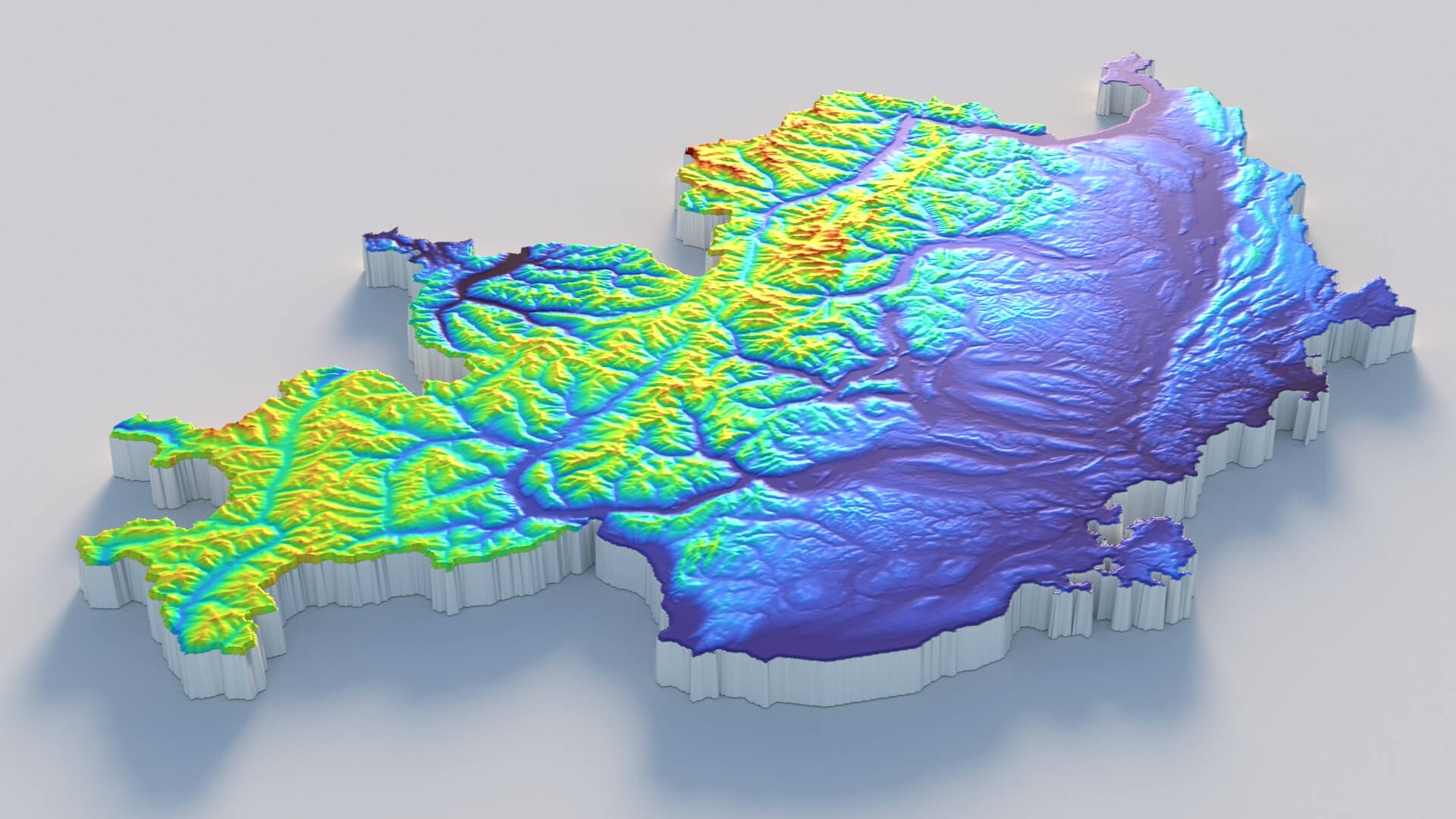 Switzerland Terrain Map - 3D Model by 3dstudio