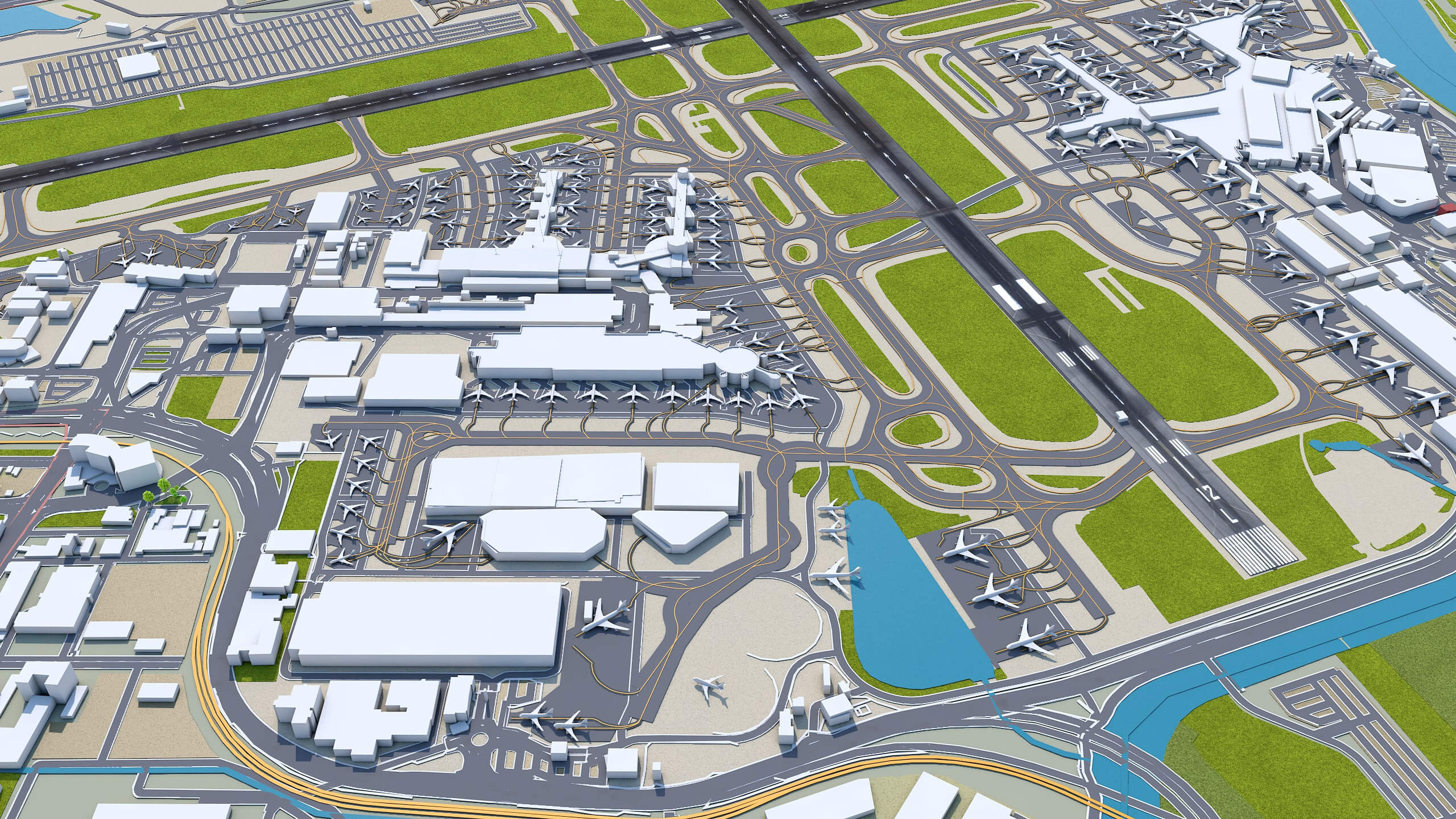 Sydney Airport - 3D Model by 3dstudio