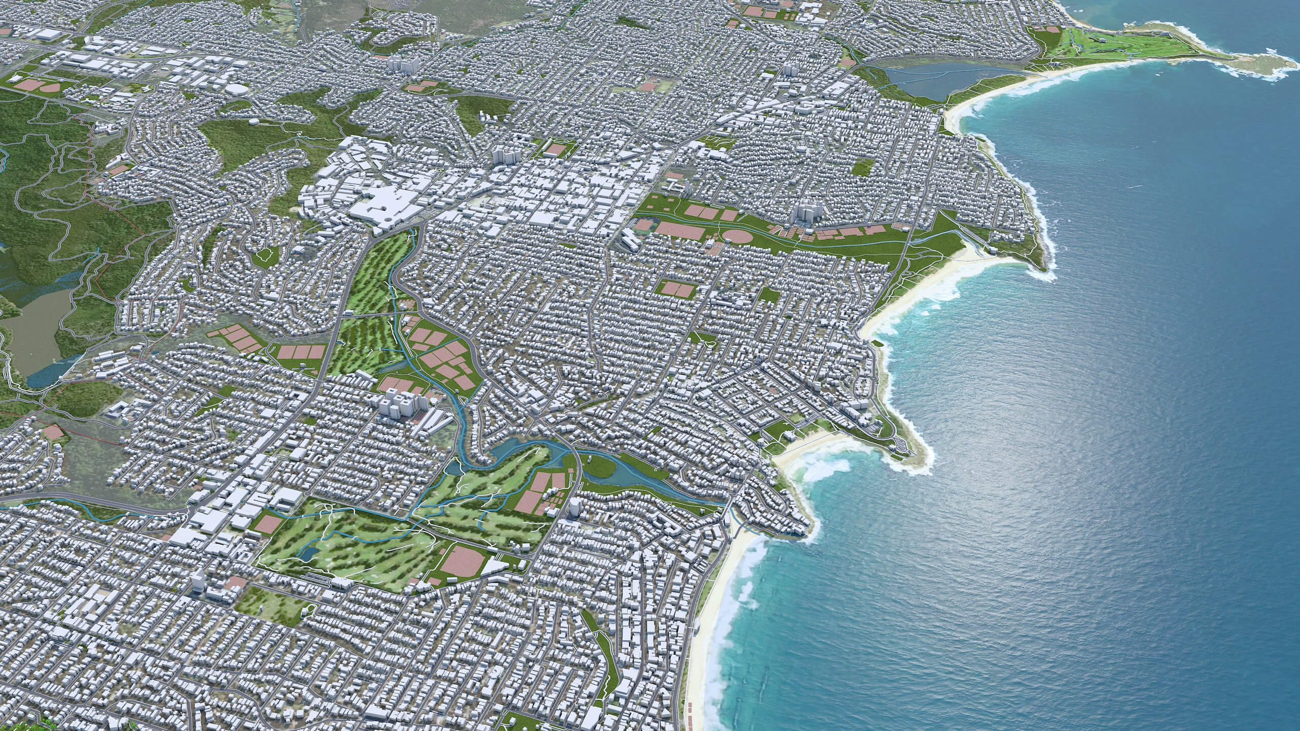 Sydney, Australia 120km - 3D Model by 3dstudio