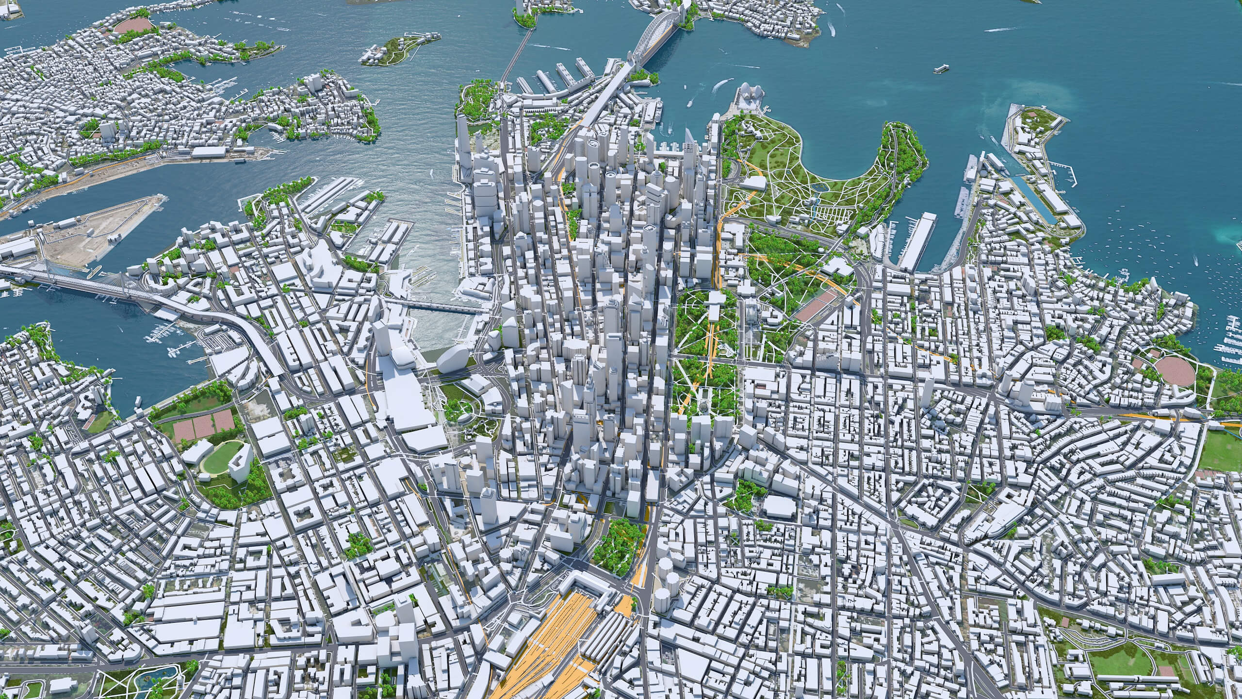 Sydney Downtown Australia 8km - 3D Model by 3dstudio