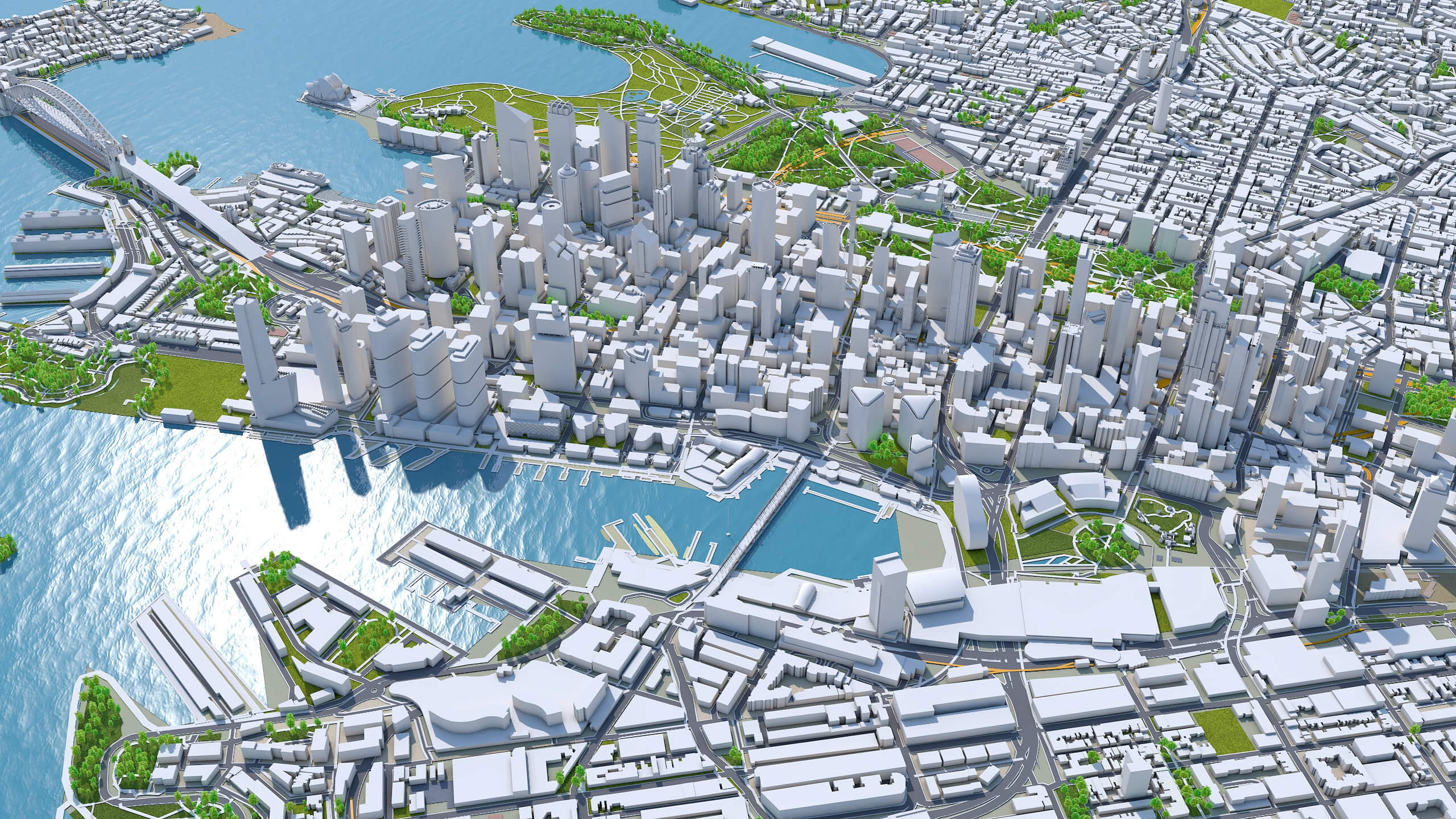 Sydney Downtown Australia 8km - 3D Model by 3dstudio