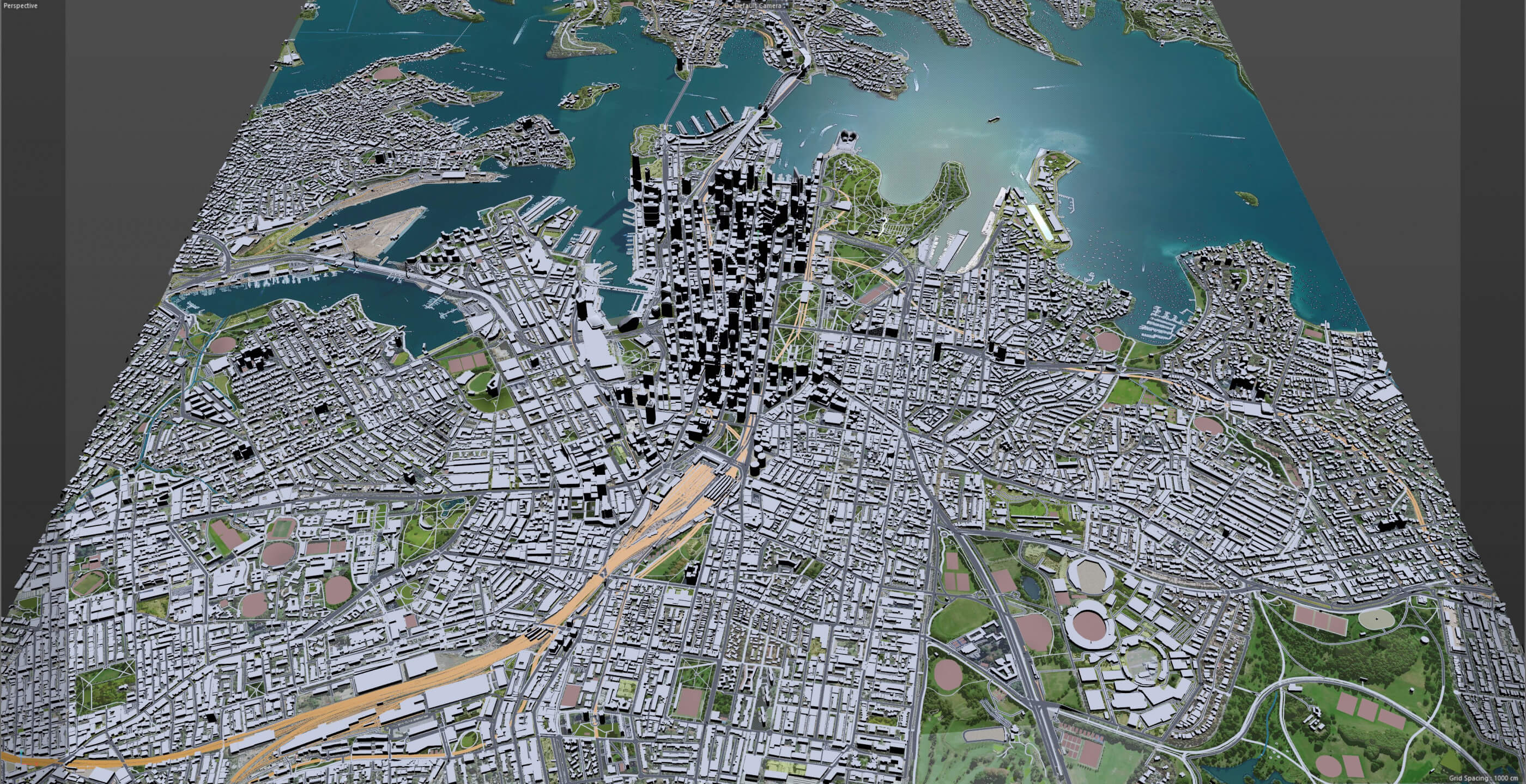 Sydney Downtown Australia 8km - 3D Model by 3dstudio