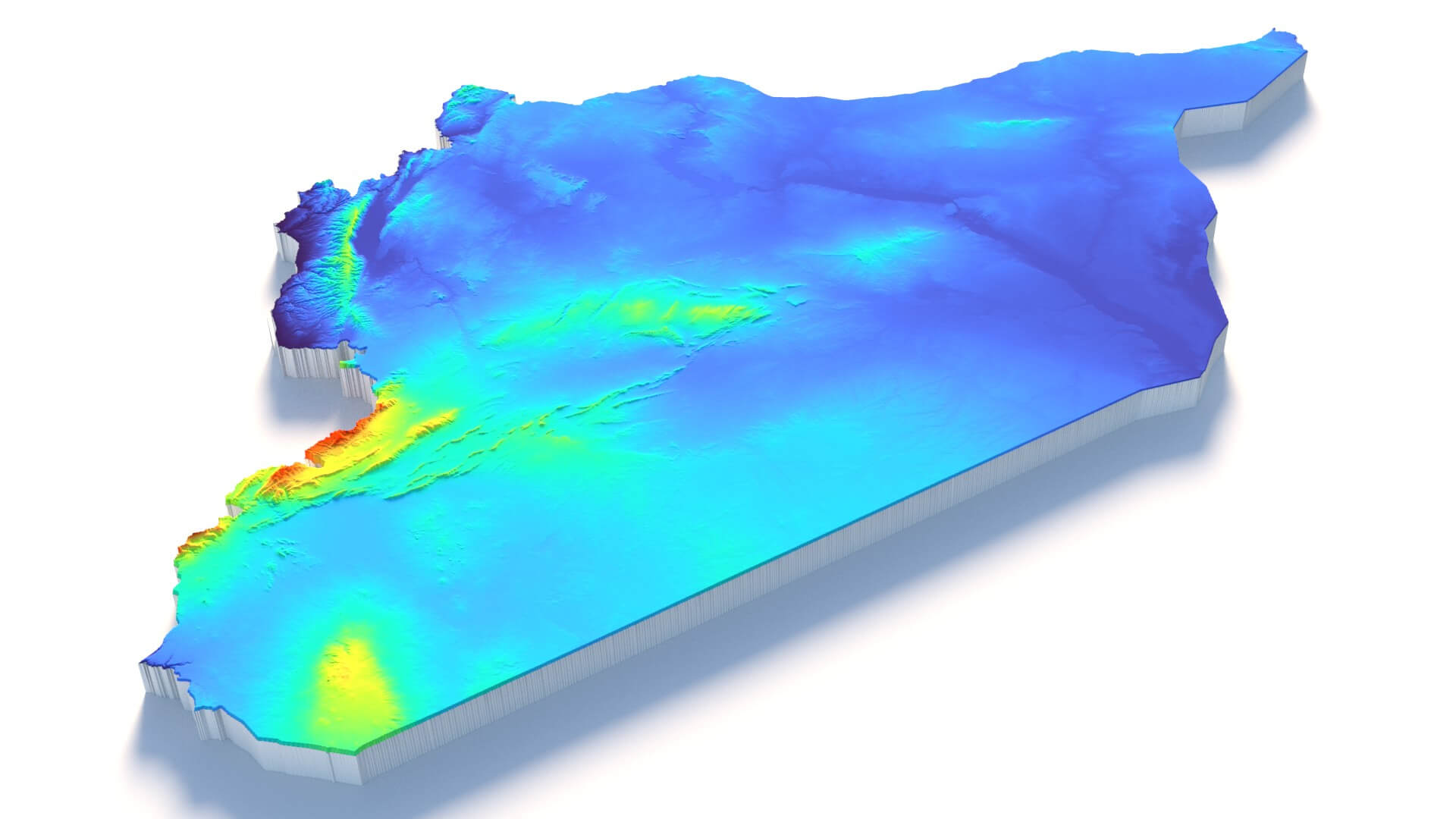 Syria Terrain Map - 3D Model by 3dstudio
