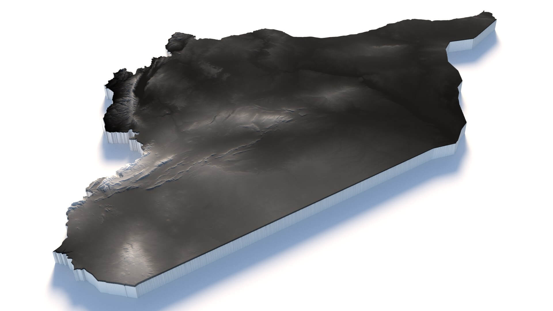 Syria Terrain Map - 3D Model by 3dstudio