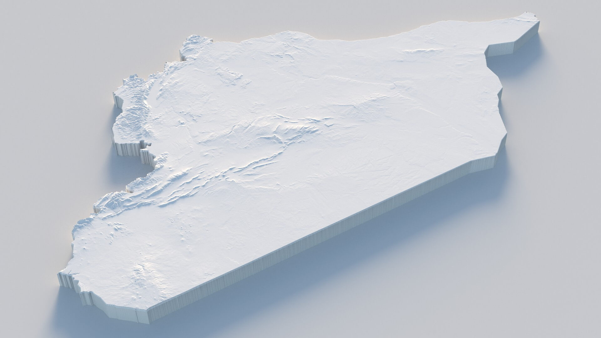 Syria Terrain Map - 3D Model by 3dstudio
