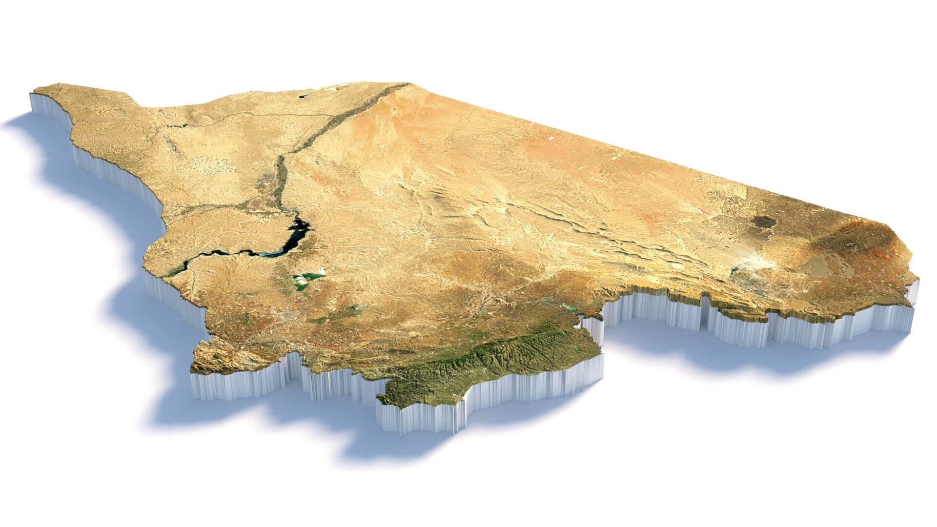 Syria Terrain Map - 3D Model by 3dstudio
