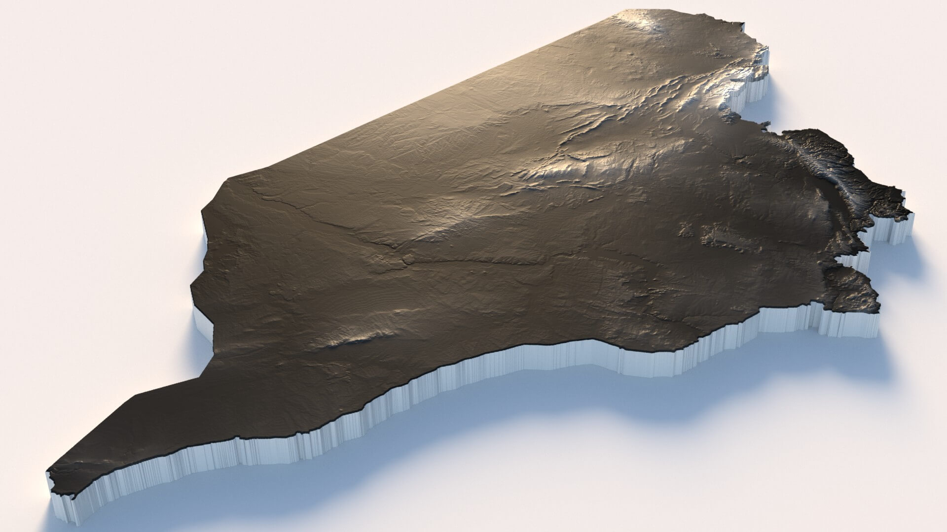 Syria Terrain Map - 3D Model by 3dstudio