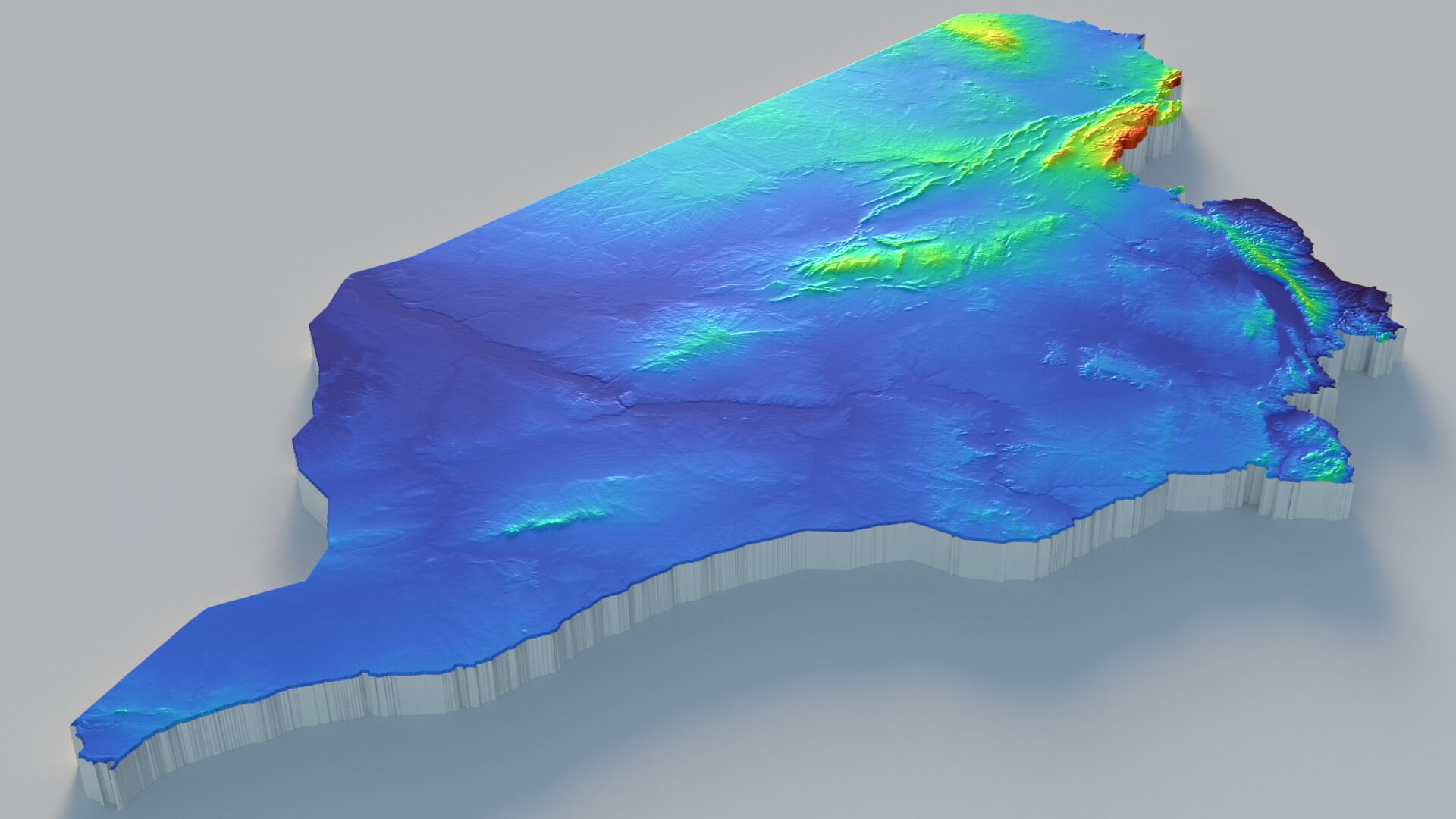 Syria Terrain Map - 3D Model by 3dstudio