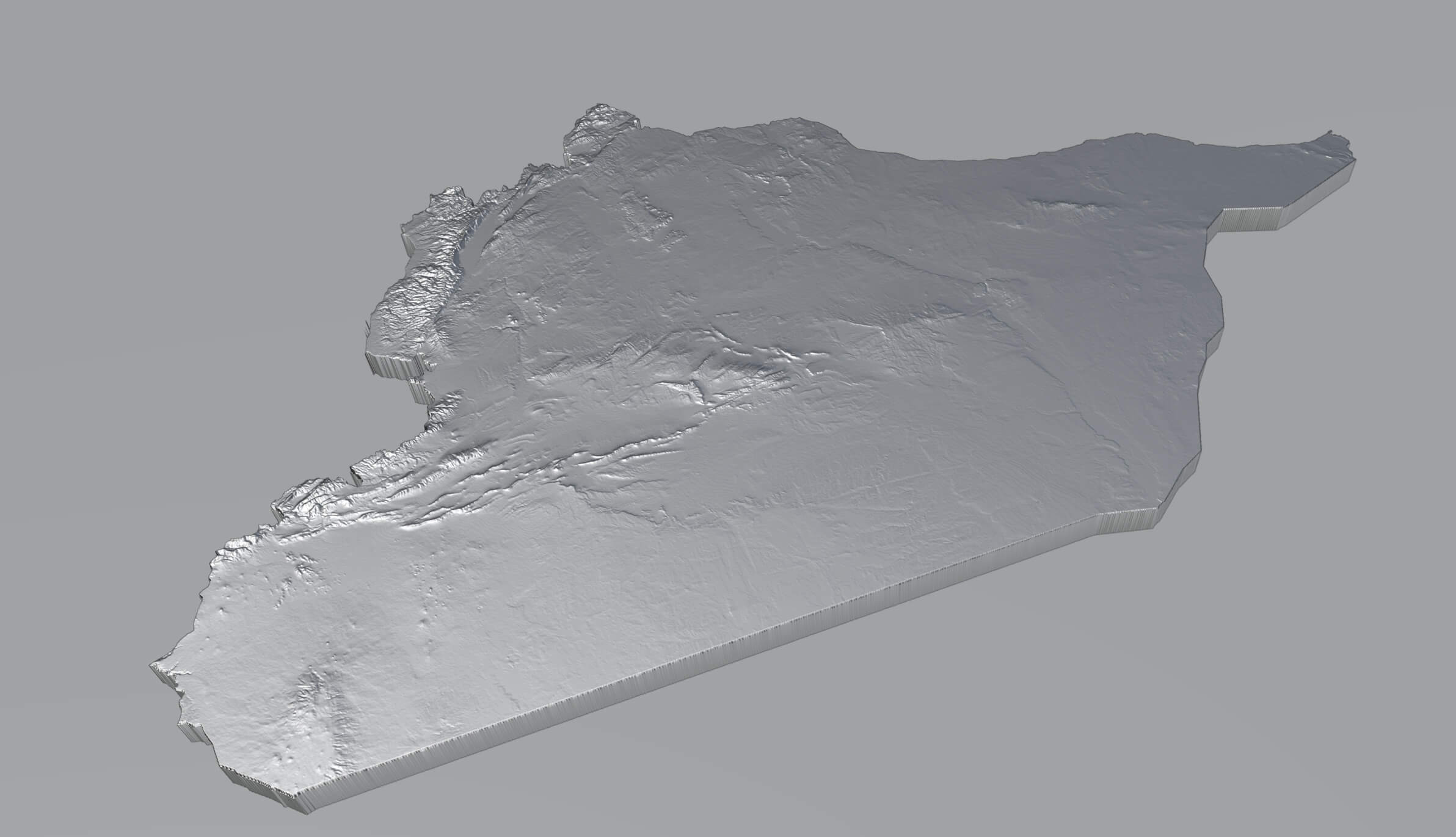 Syria Terrain Map - 3D Model by 3dstudio