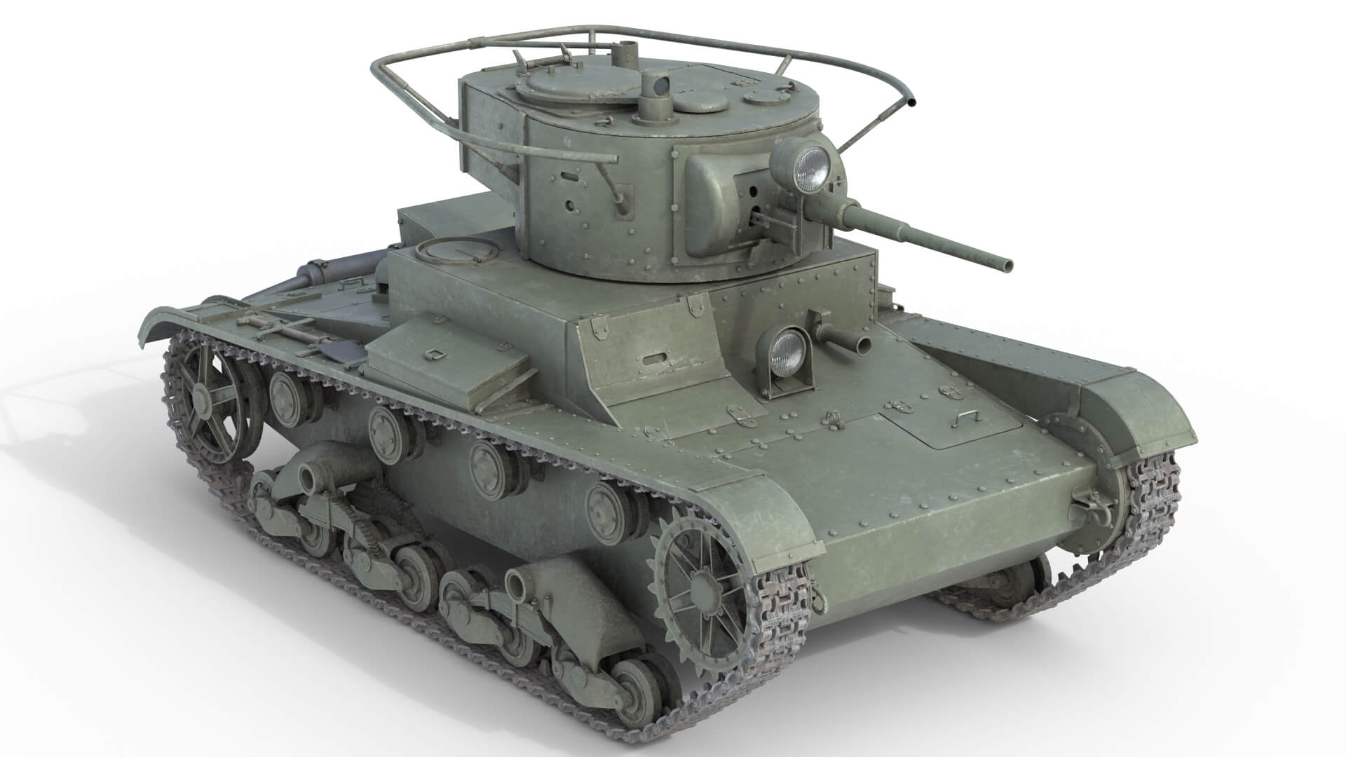 T 26 Soviet Tank - 3D Model by 3dstudio