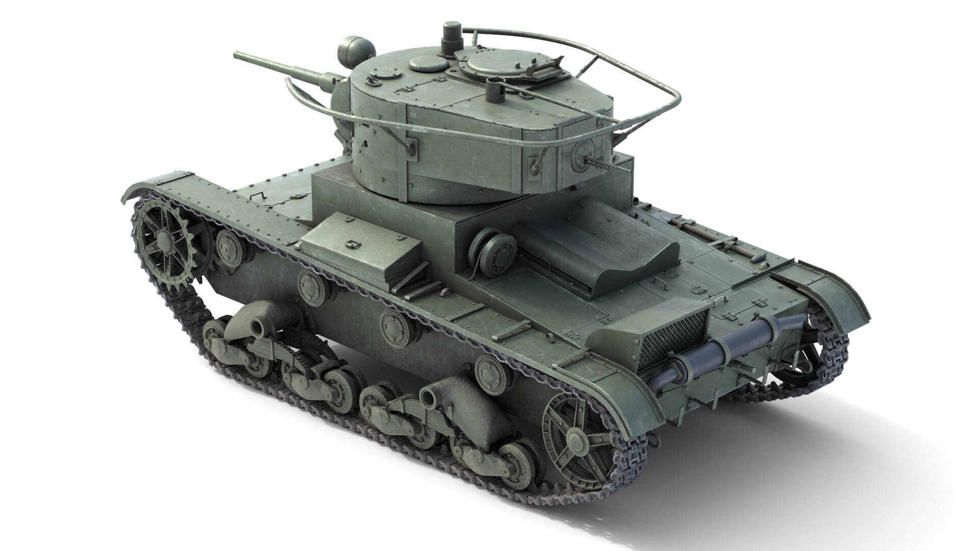 T 26 Soviet Tank - 3D Model by 3dstudio