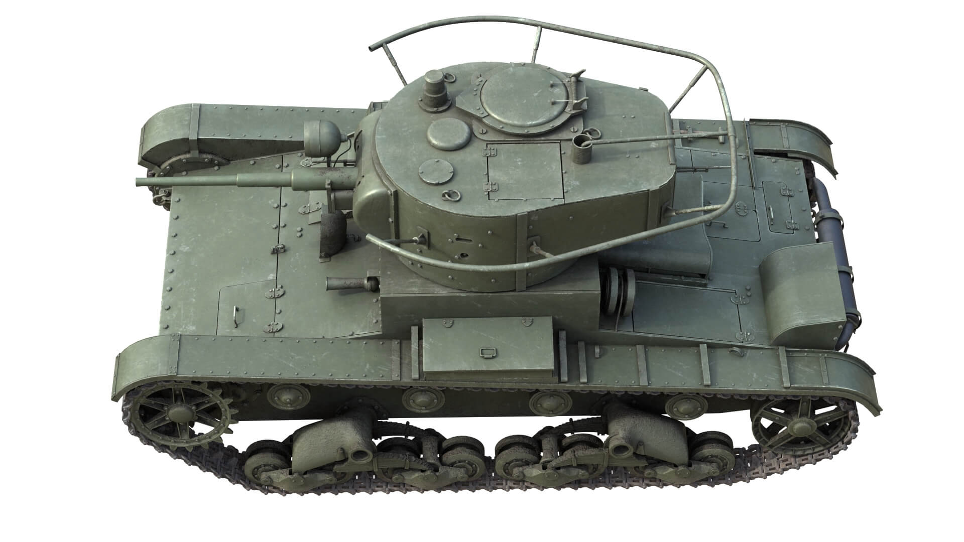 T 26 Soviet Tank - 3D Model by 3dstudio