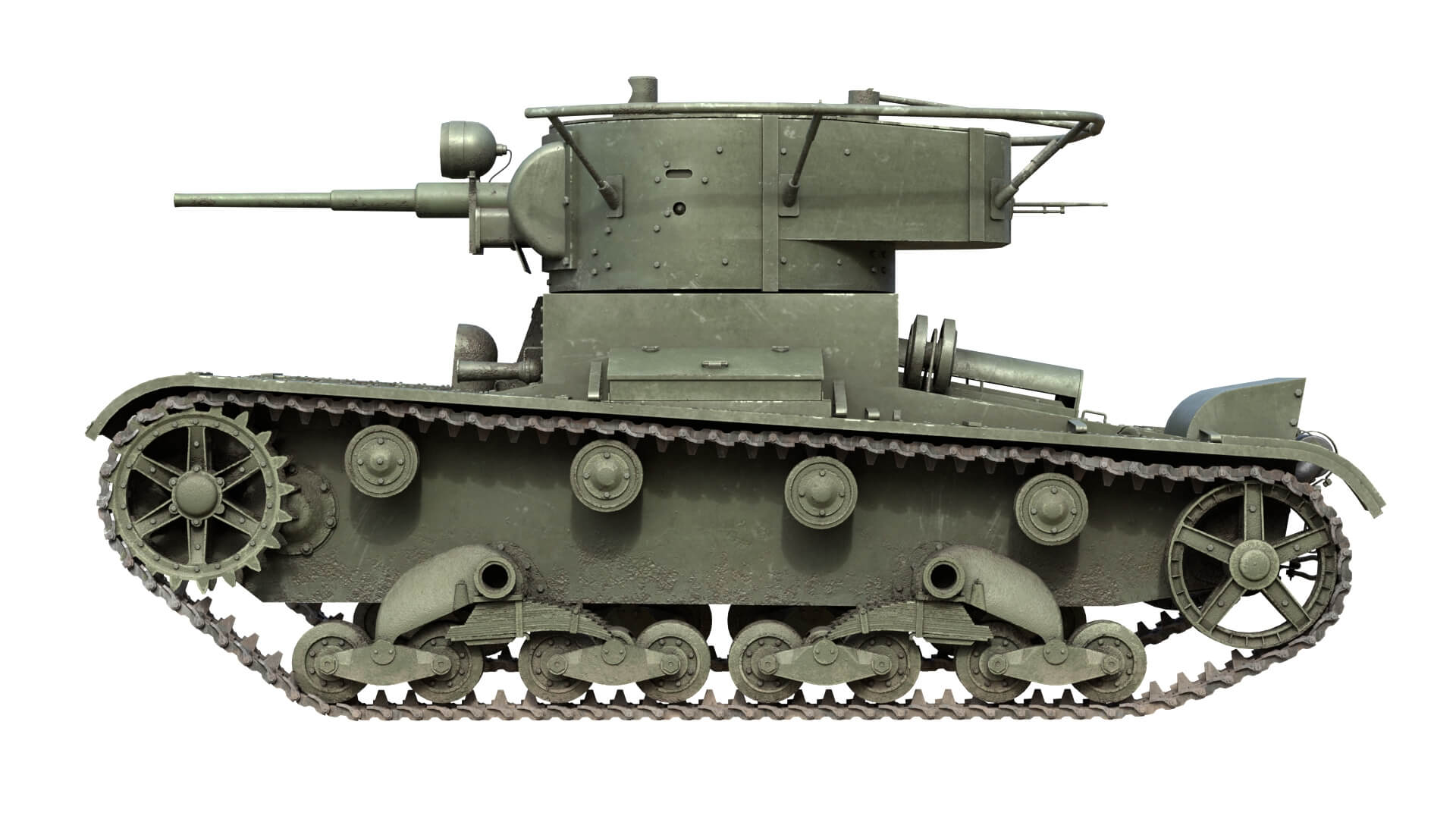 T 26 Soviet Tank - 3D Model by 3dstudio