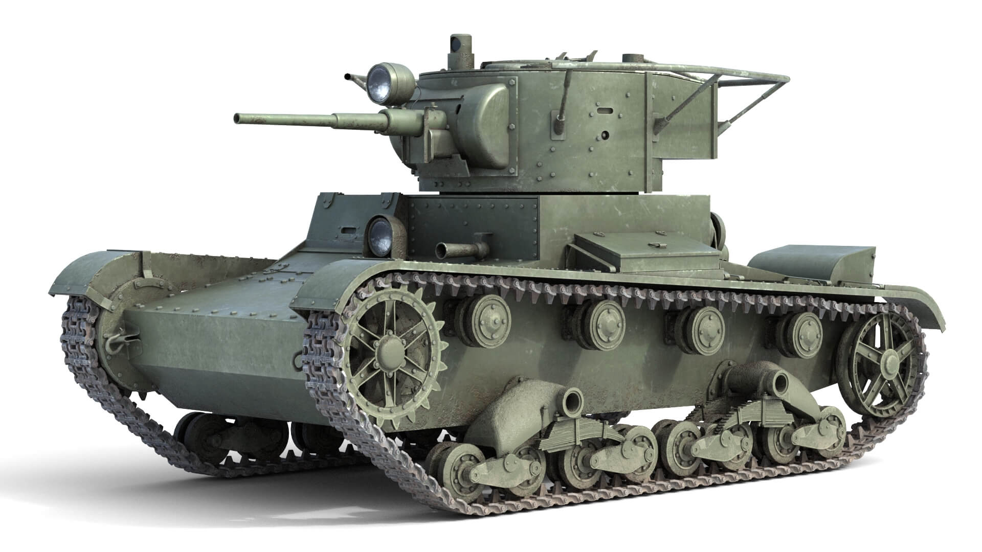 T 26 Soviet Tank - 3D Model by 3dstudio