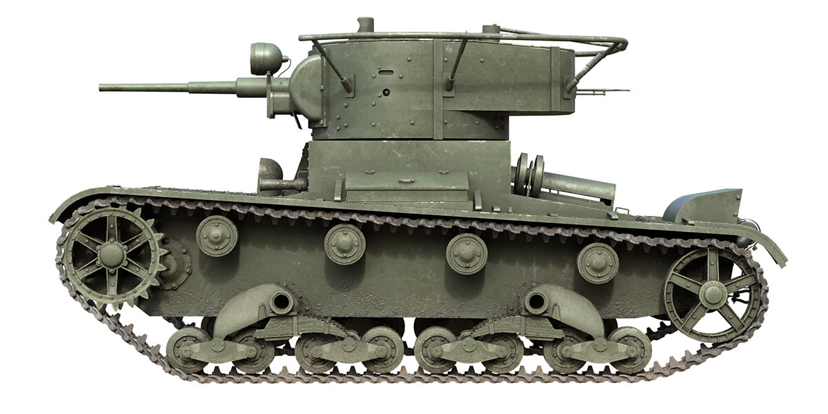 T 26 Soviet Tank - 3D Model by 3dstudio