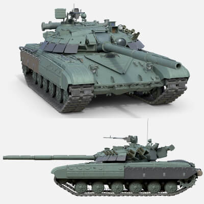 T64 Main Battle Tank - 3D Model by 3dstudio