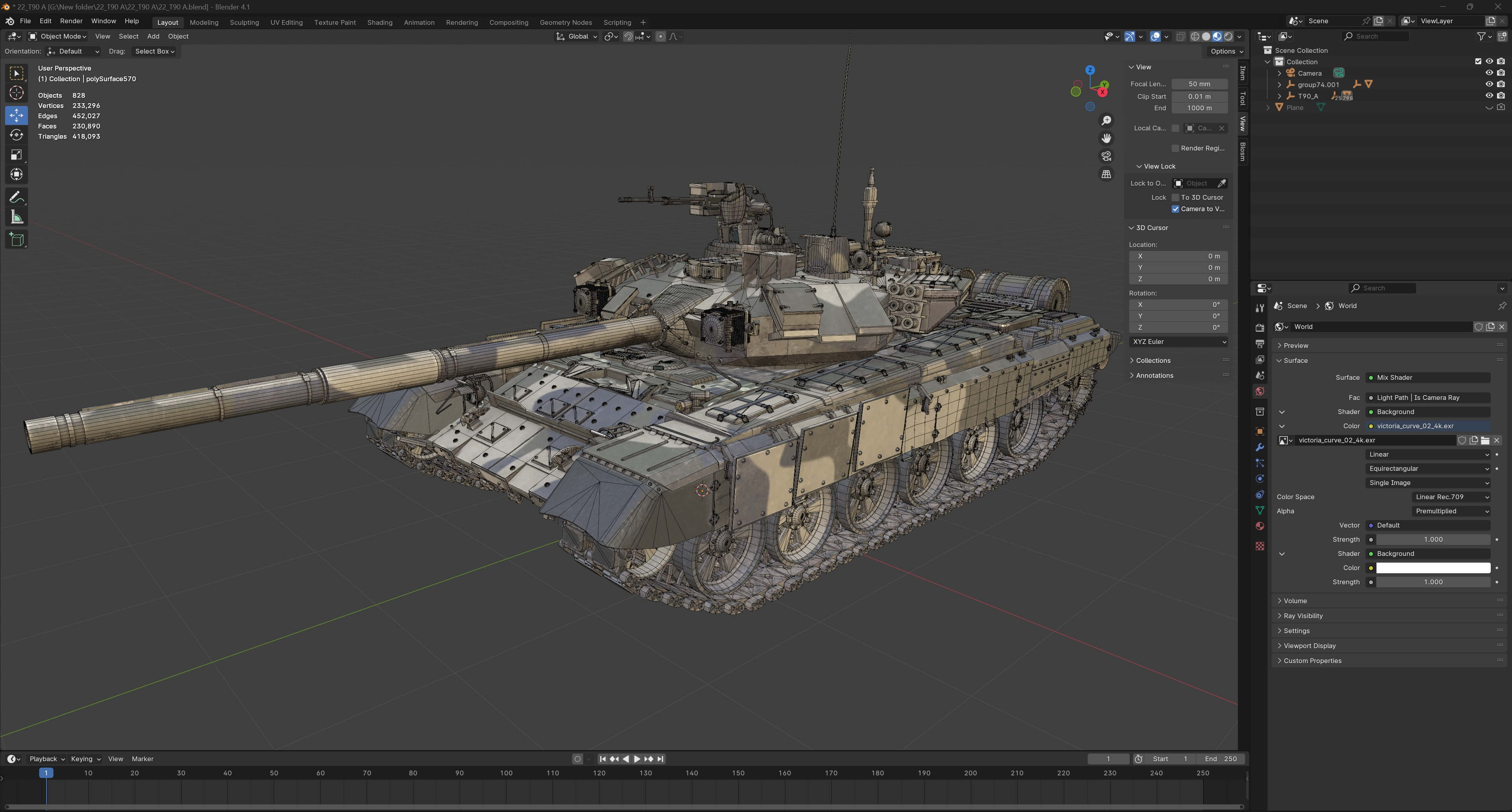 T90 a Tank vehicle - 3D Model by 3dstudio