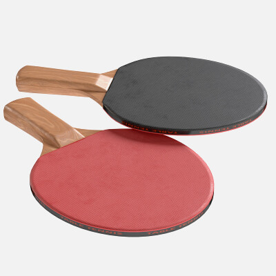 Table Tennis Paddles - 3D Model by 3dstudio
