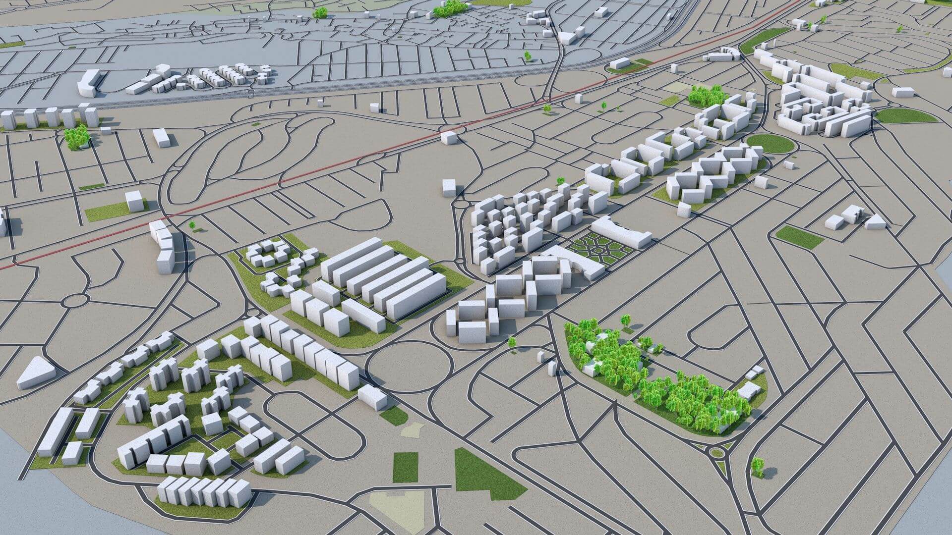 Tabriz Iran 50km - 3D Model by 3dstudio