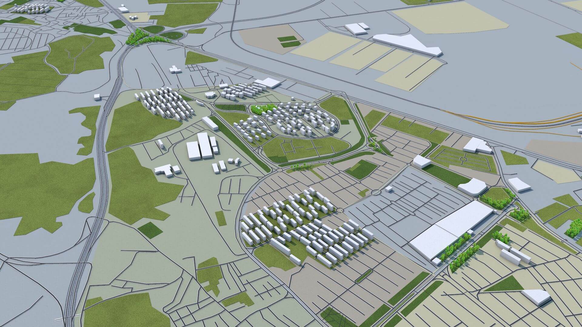 Tabriz Iran 50km - 3D Model by 3dstudio