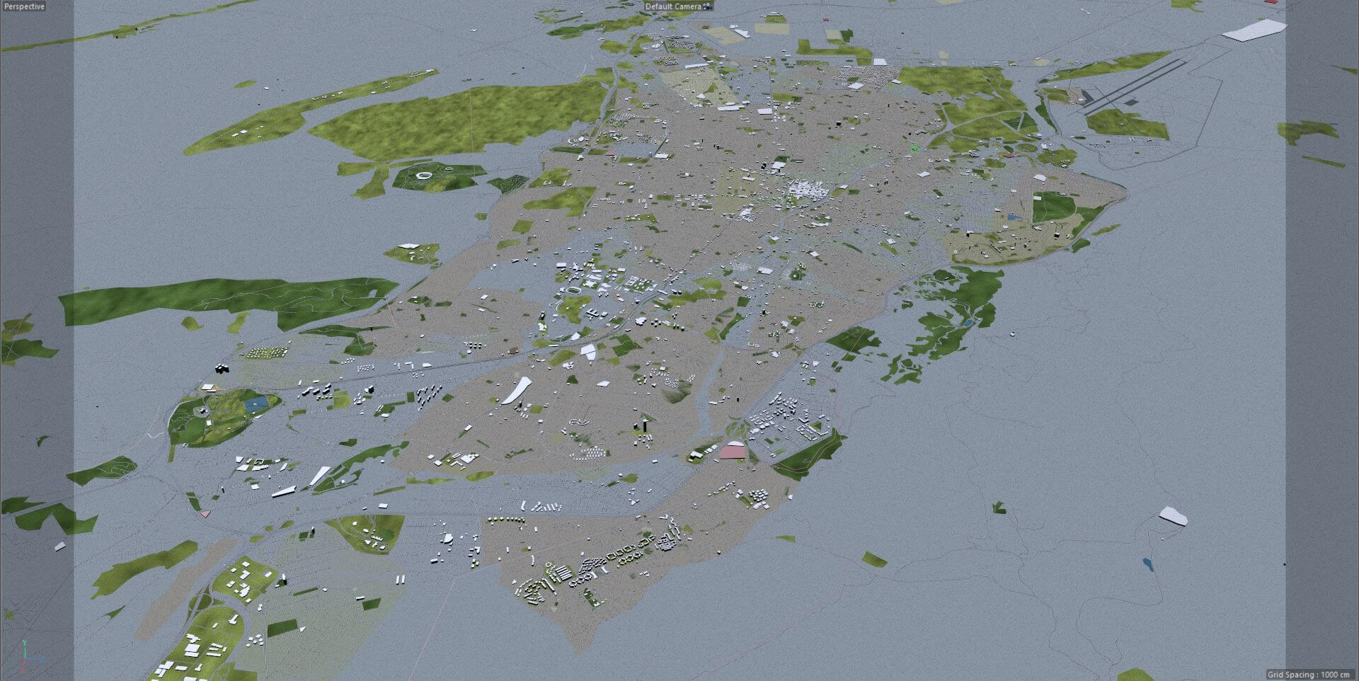 Tabriz Iran 50km - 3D Model by 3dstudio