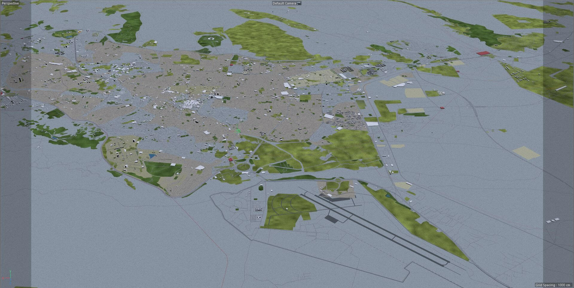 Tabriz Iran 50km - 3D Model by 3dstudio