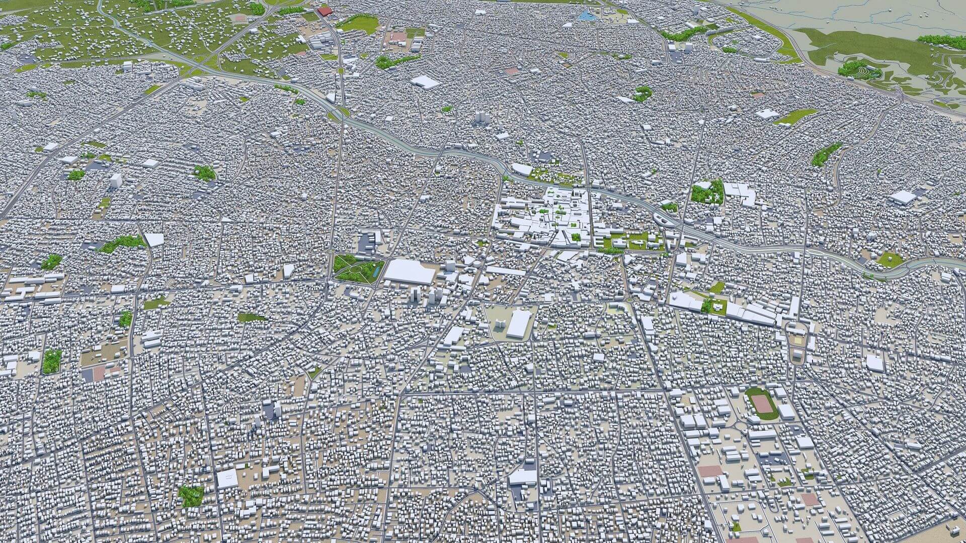 Tabriz, Iran 50km - 3D Model by 3dstudio