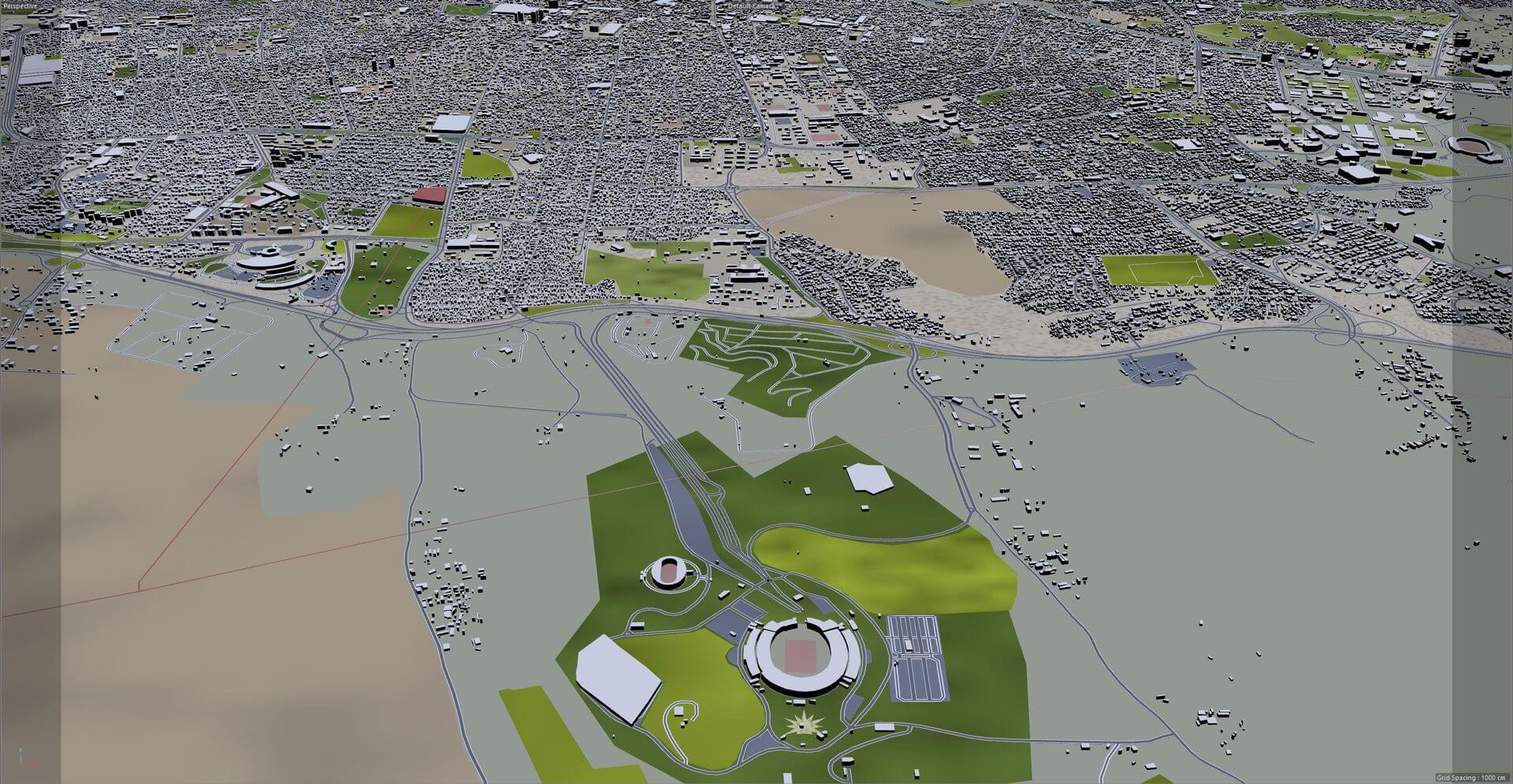 Tabriz, Iran 50km - 3D Model by 3dstudio