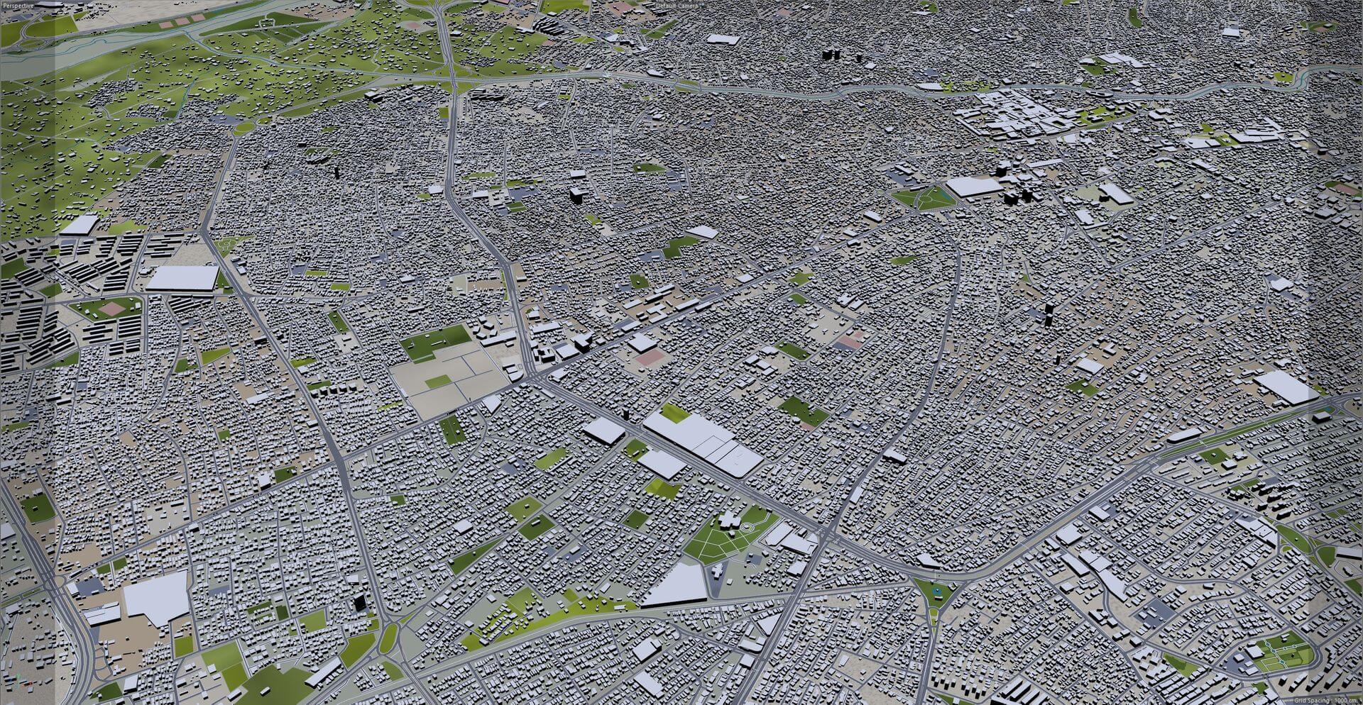 Tabriz, Iran 50km - 3D Model by 3dstudio