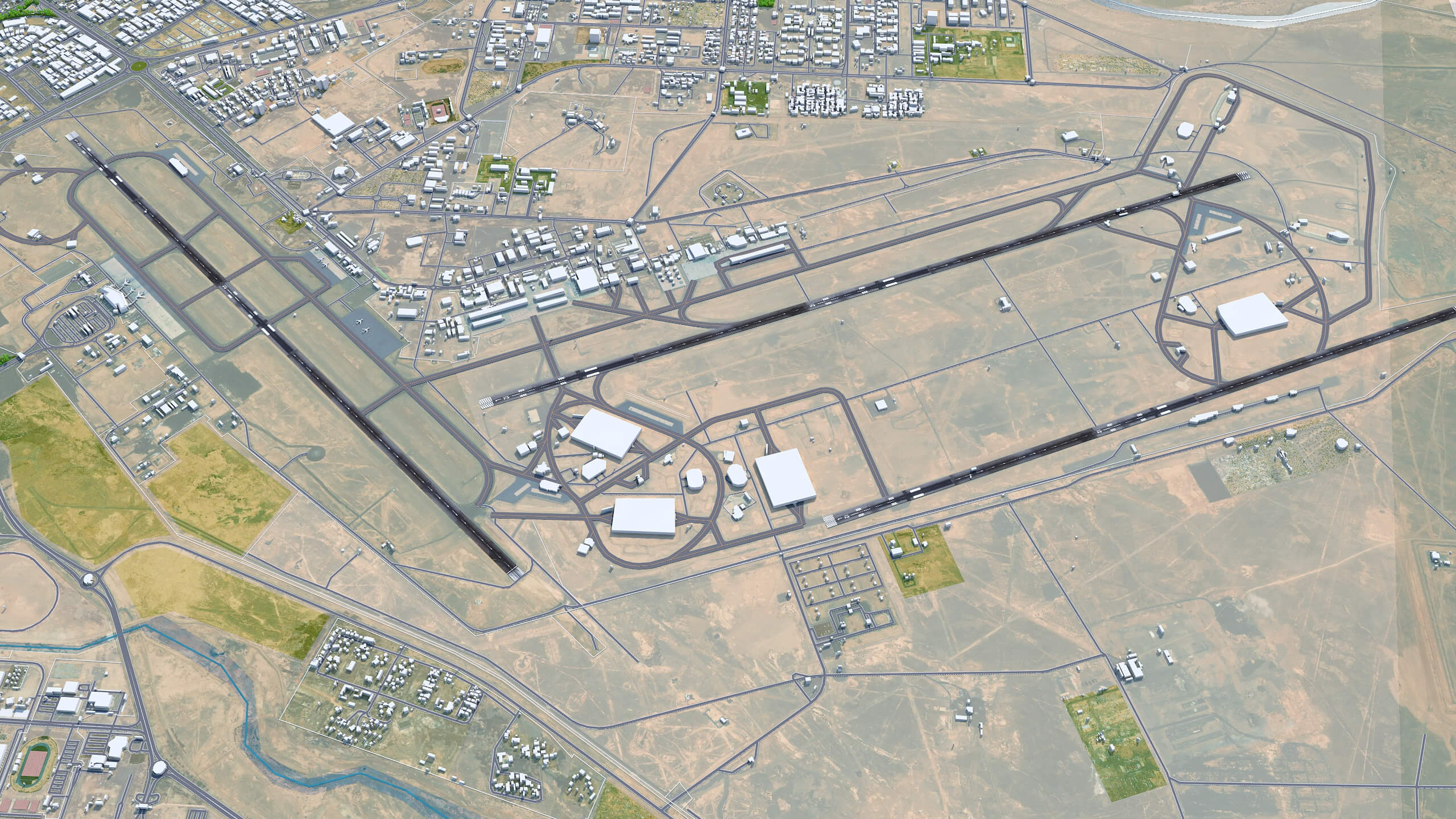 Tabuk Prince Sultan Bin Abdulaziz Airport 12km - 3D Model by 3dstudio
