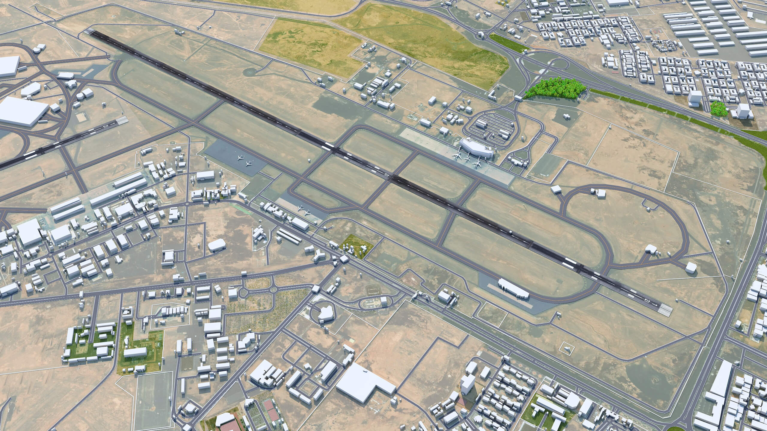 Tabuk Prince Sultan Bin Abdulaziz Airport 12km - 3D Model by 3dstudio