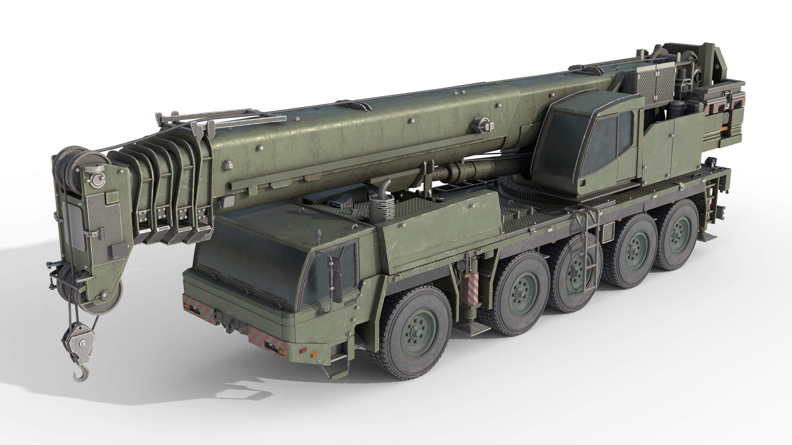 Tadano Faun Atf 100-5 Military Crane 3D Model by 3dstudio
