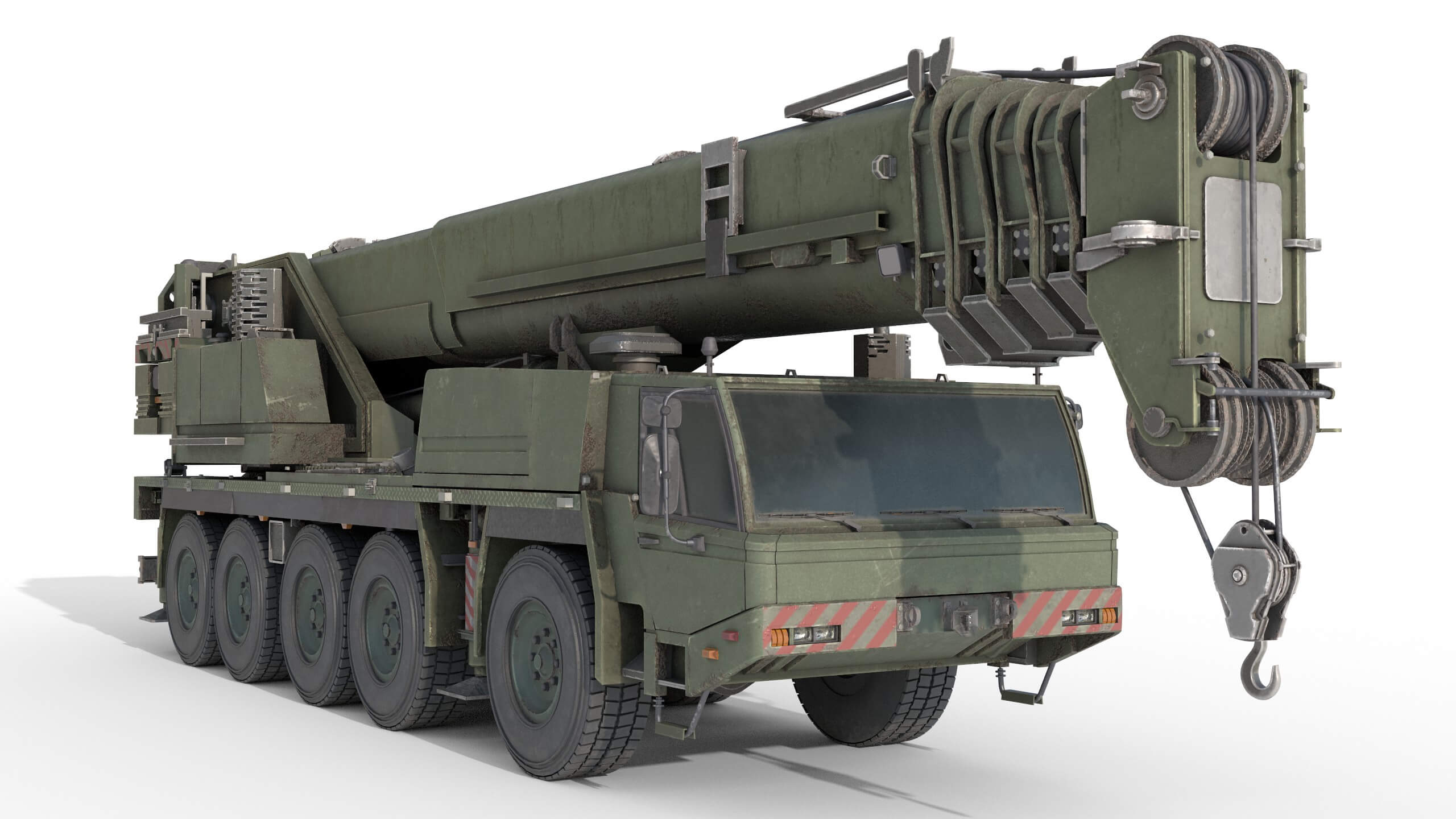 Tadano Faun Atf 100-5 Military Crane 3D Model by 3dstudio