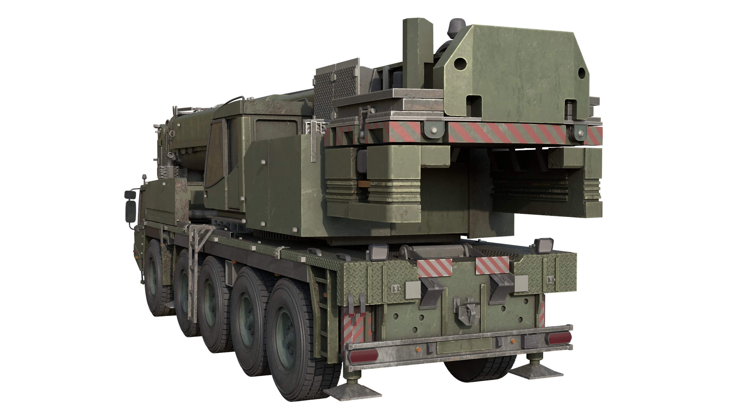 Tadano Faun Atf 100-5 Military Crane 3D Model by 3dstudio