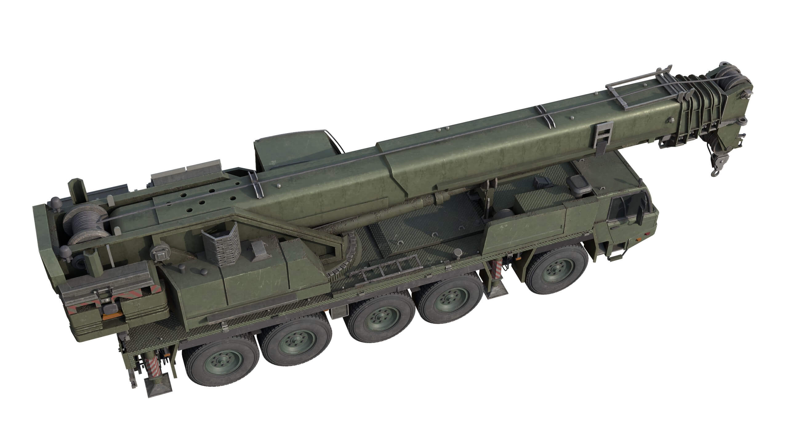 Tadano Faun Atf 100-5 Military Crane 3D Model by 3dstudio