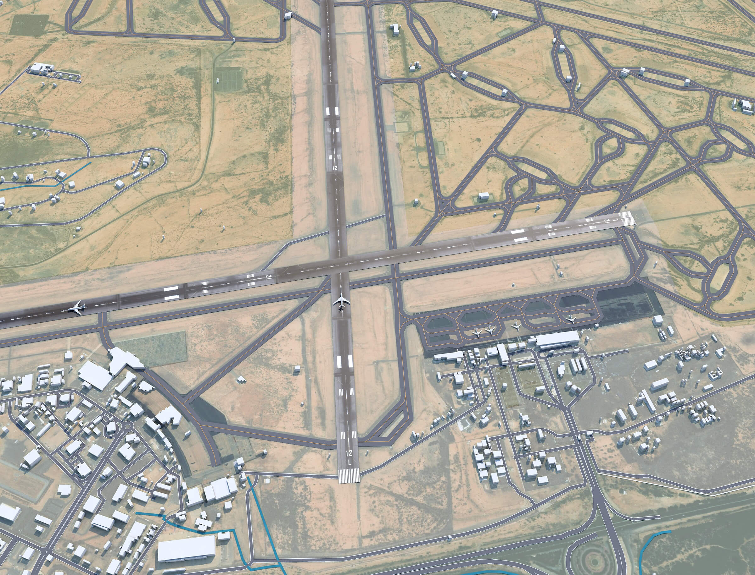 Taif Airport 3D Model 12km by 3dstudio