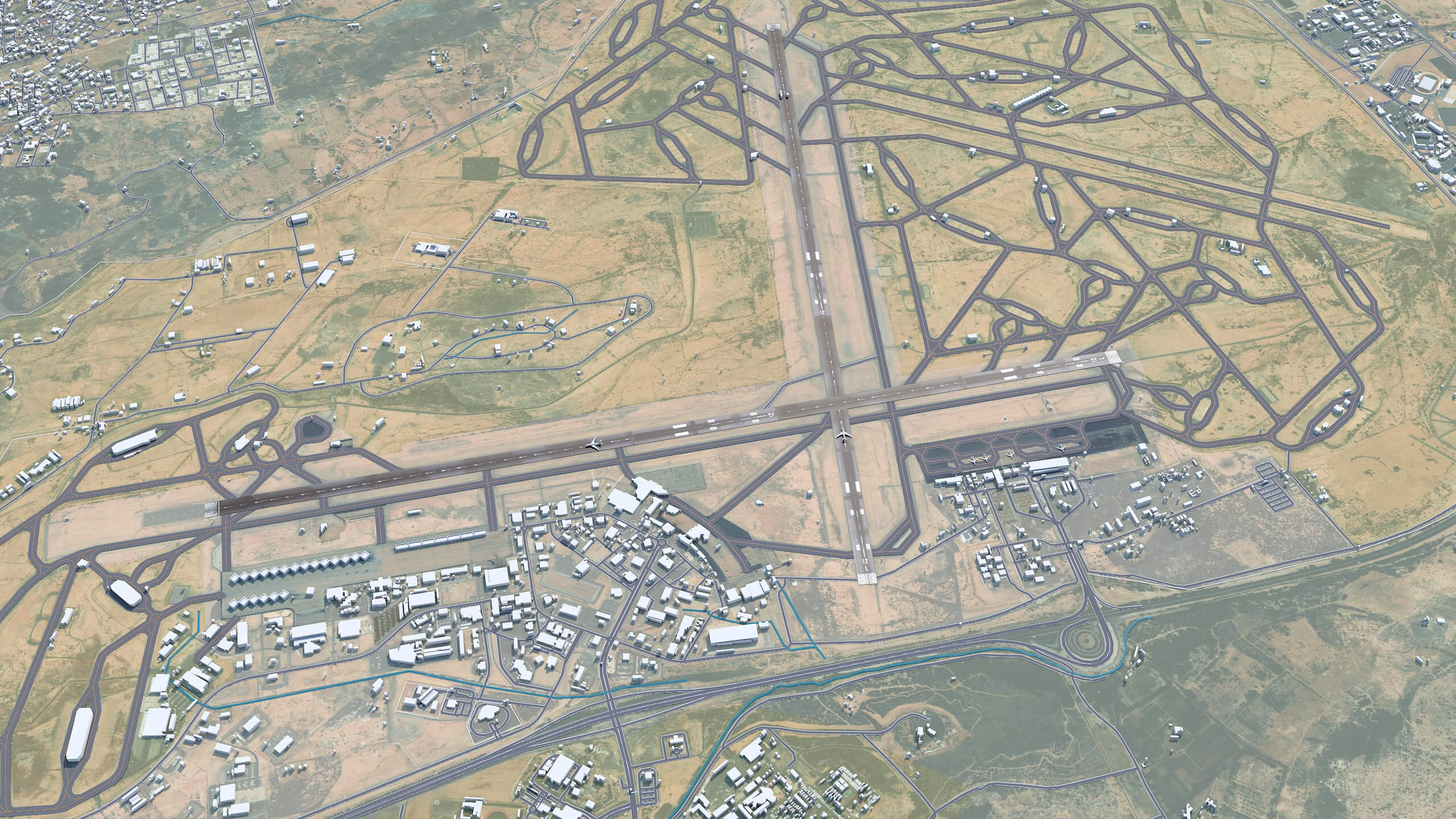Taif Airport 3D Model 12km by 3dstudio