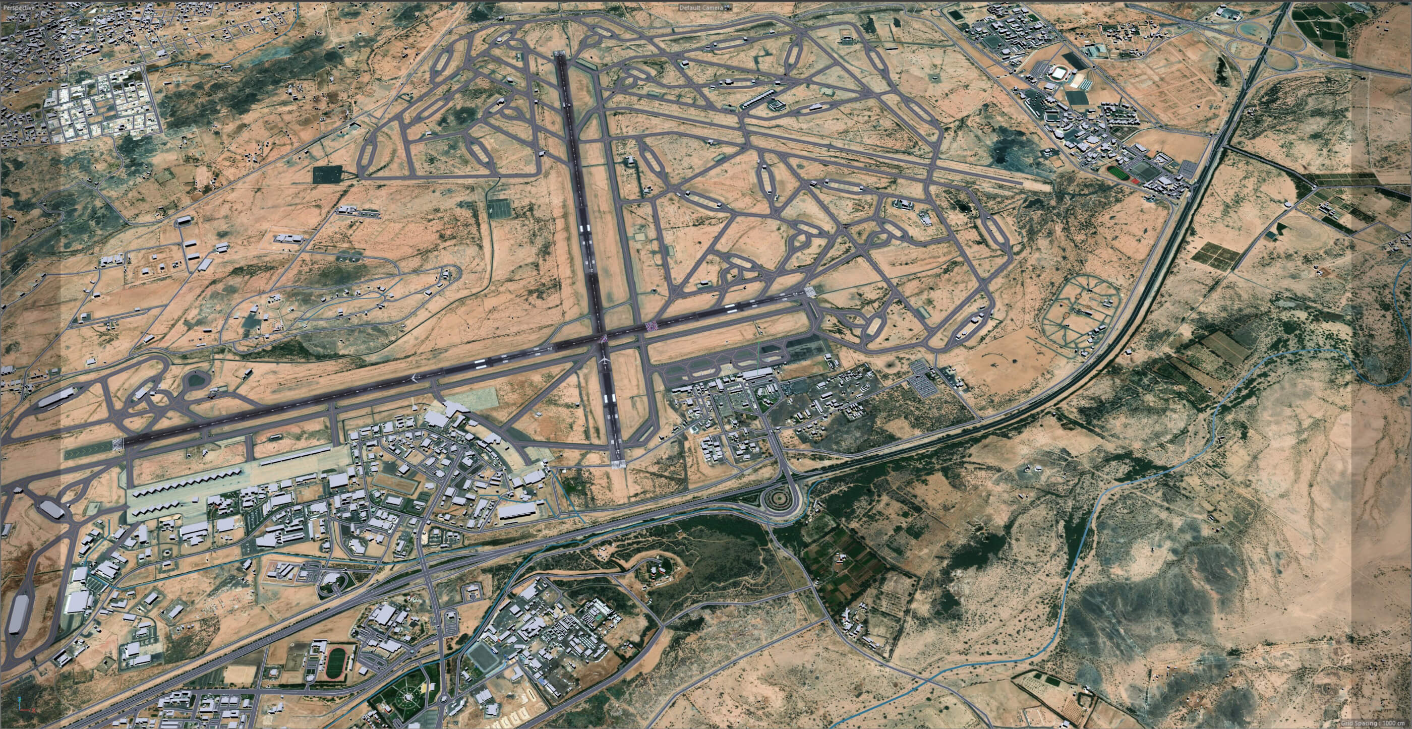 Taif Airport 3D Model 12km by 3dstudio