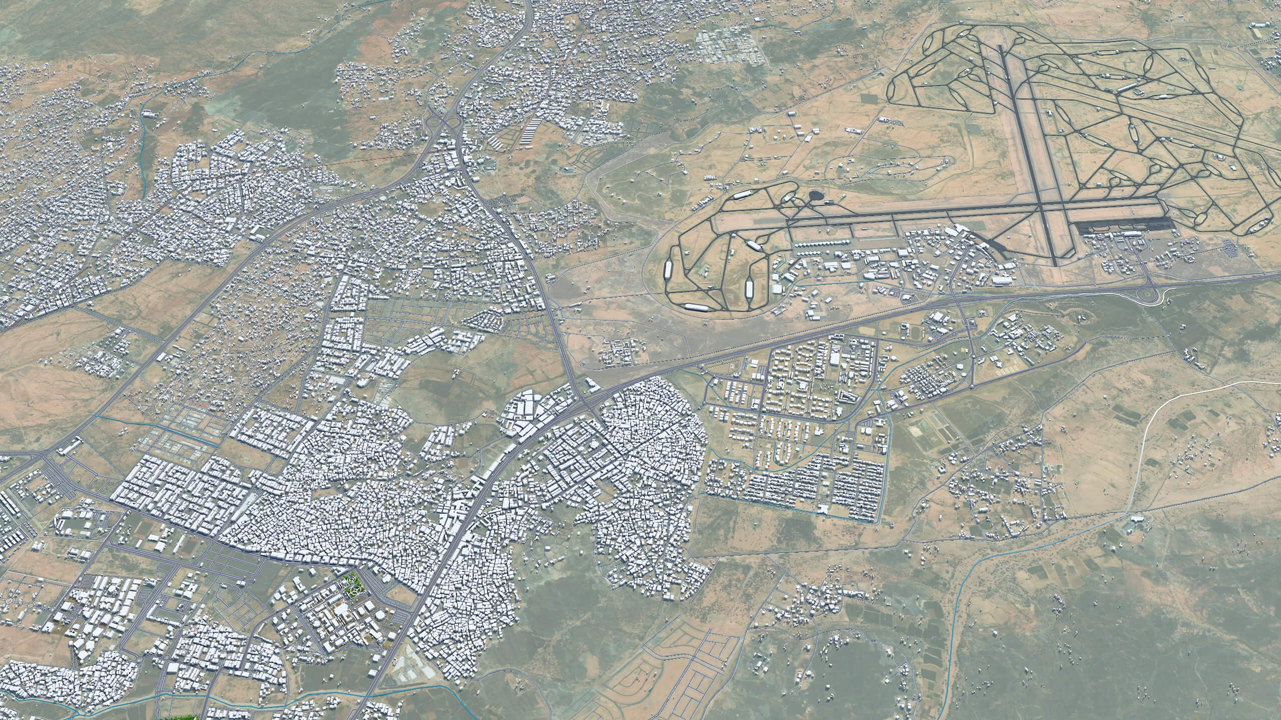 Taif City Saudi Arabia 3D Model 50km by 3dstudio