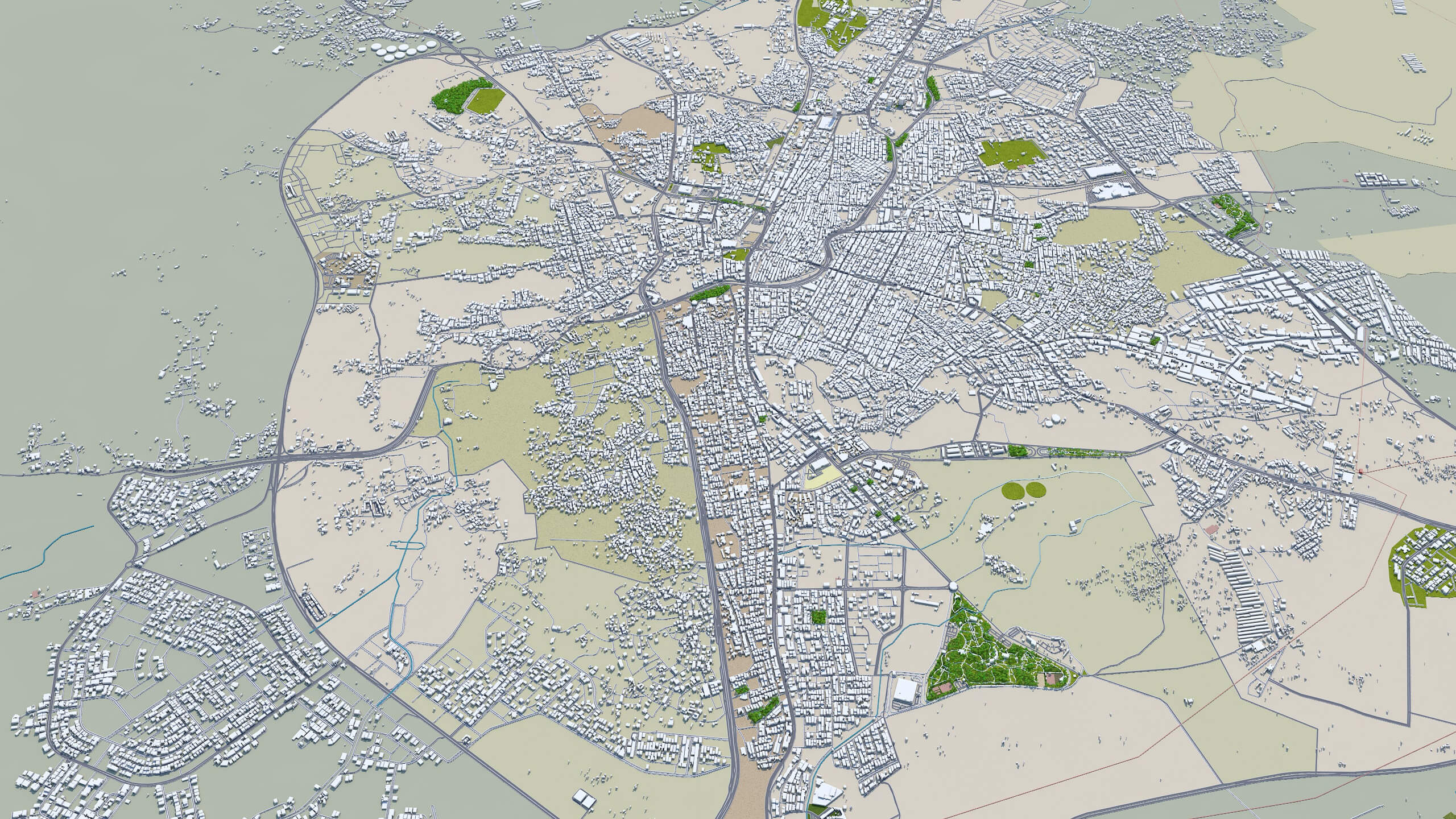 Taif City Saudi Arabia 3D Model 50km by 3dstudio