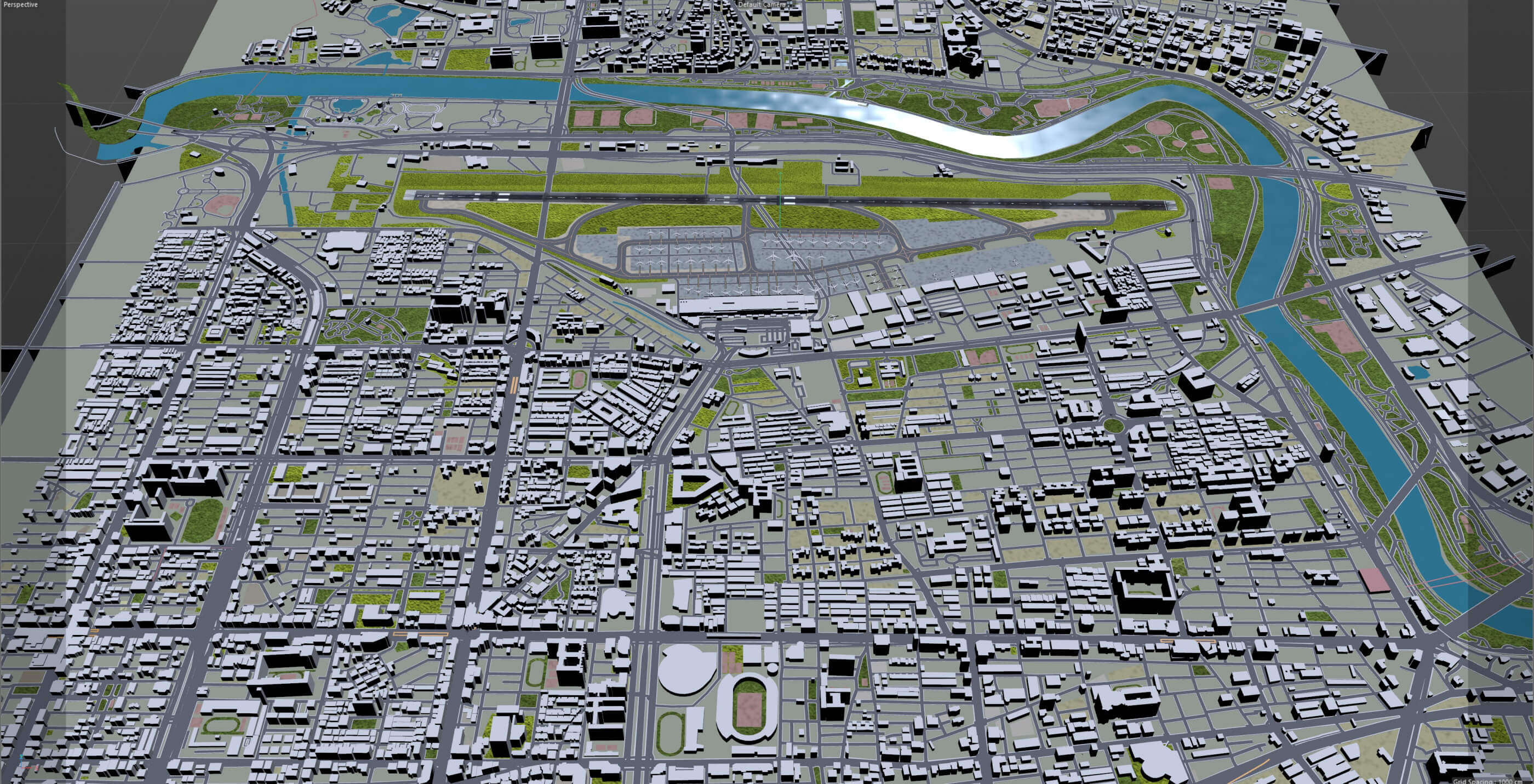 Taipei Songshan Airport - 3D Model by 3dstudio