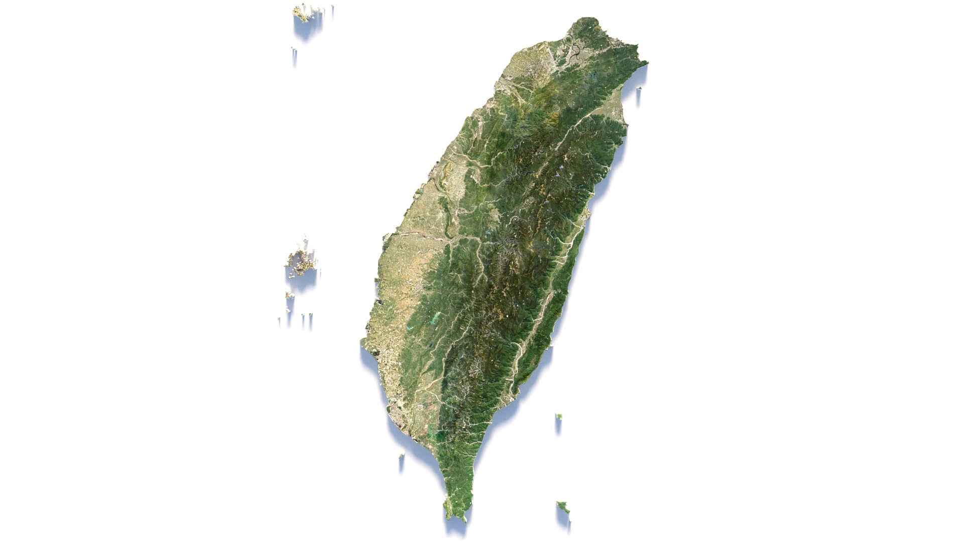Taiwan Terrain Map - 3D Model by 3dstudio