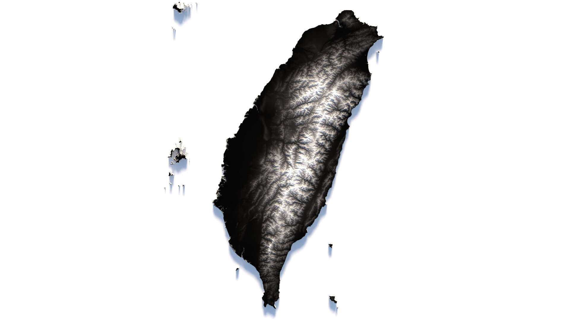 Taiwan Terrain Map - 3D Model by 3dstudio