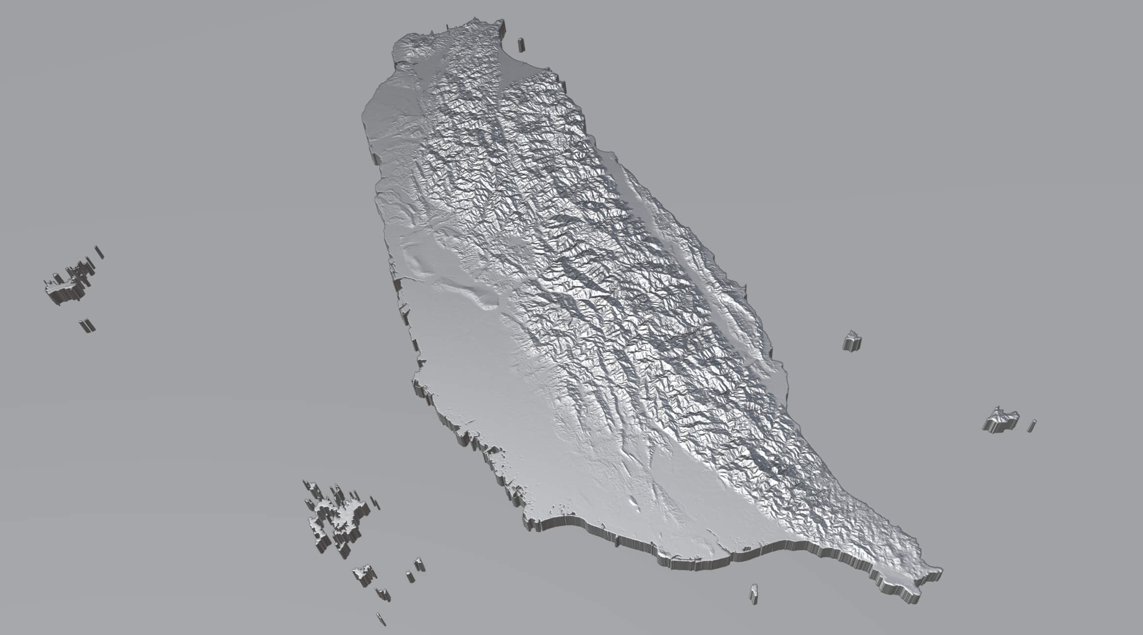 Taiwan Terrain Map - 3D Model by 3dstudio