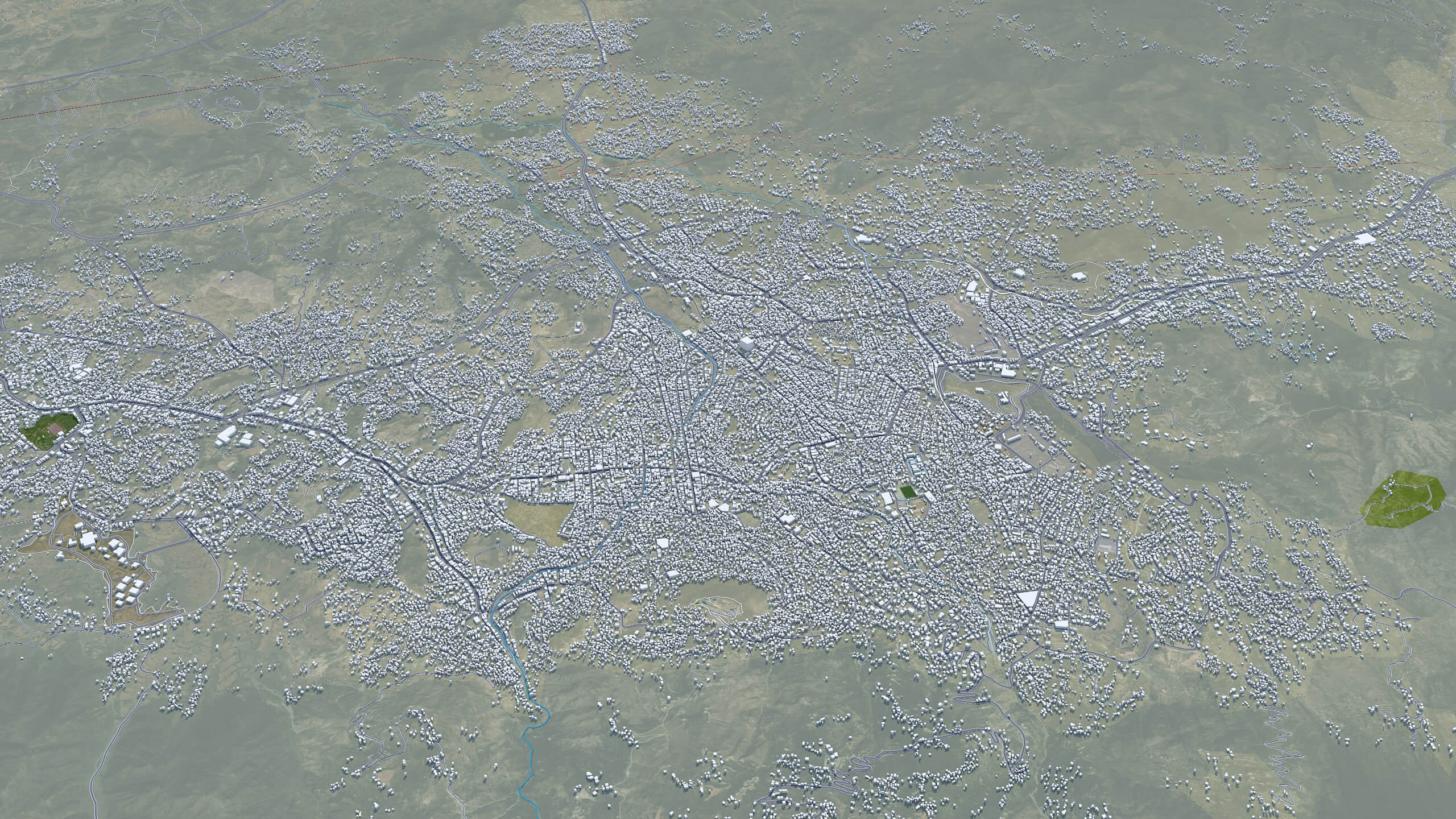 Taiz City Yemen 3D Model 25km by 3dstudio