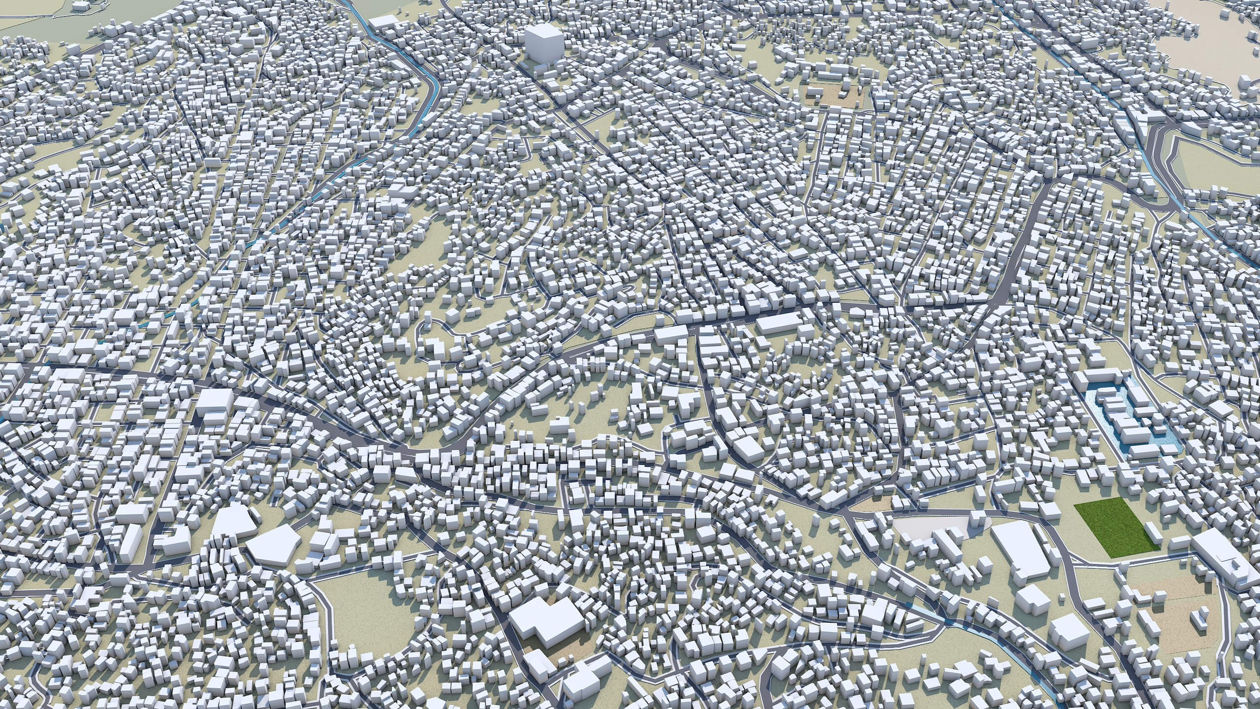Taiz City Yemen 3D Model 25km by 3dstudio